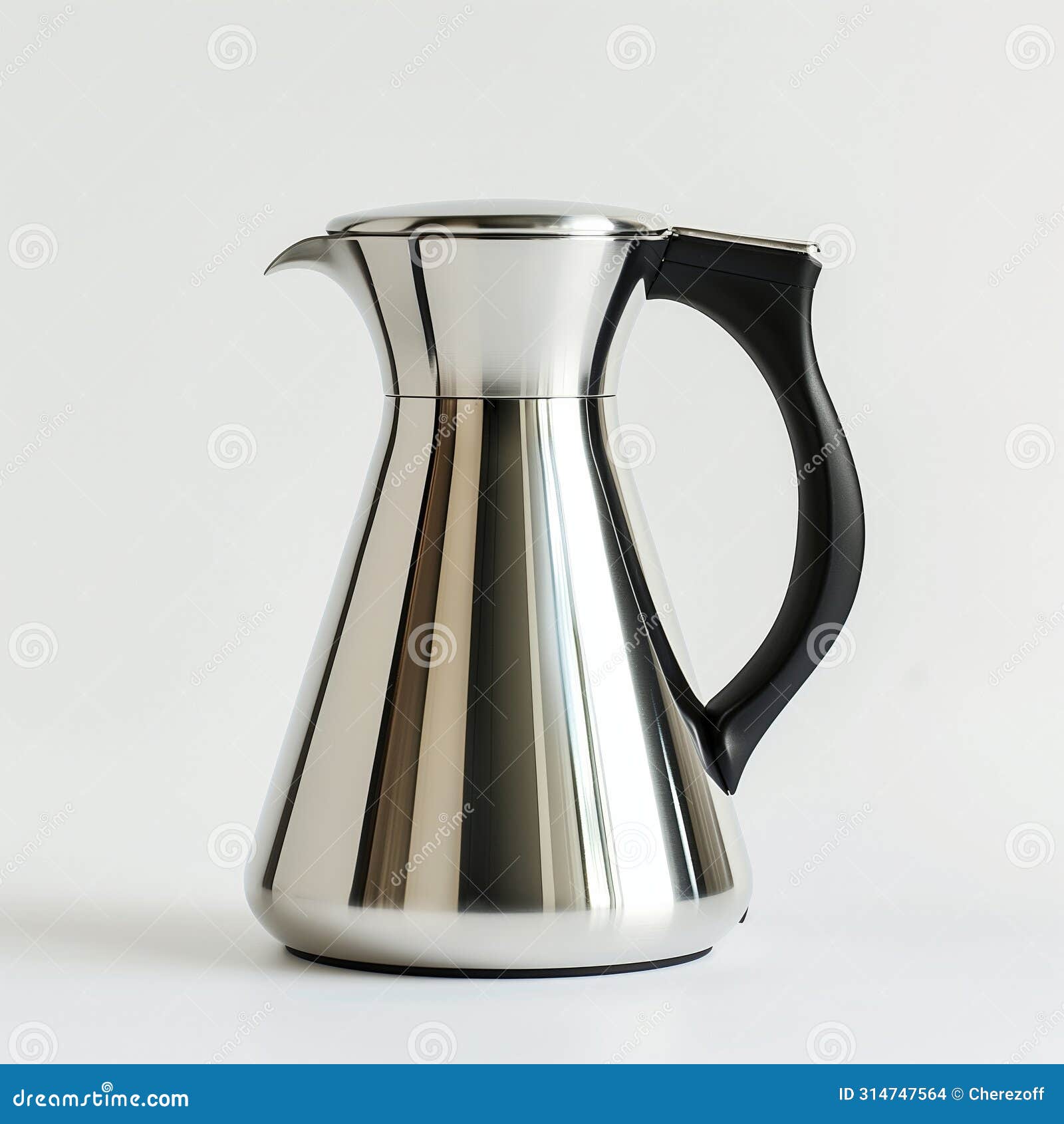 Stainless Steel Pitcher on White Background Stock Photo - Image of ...