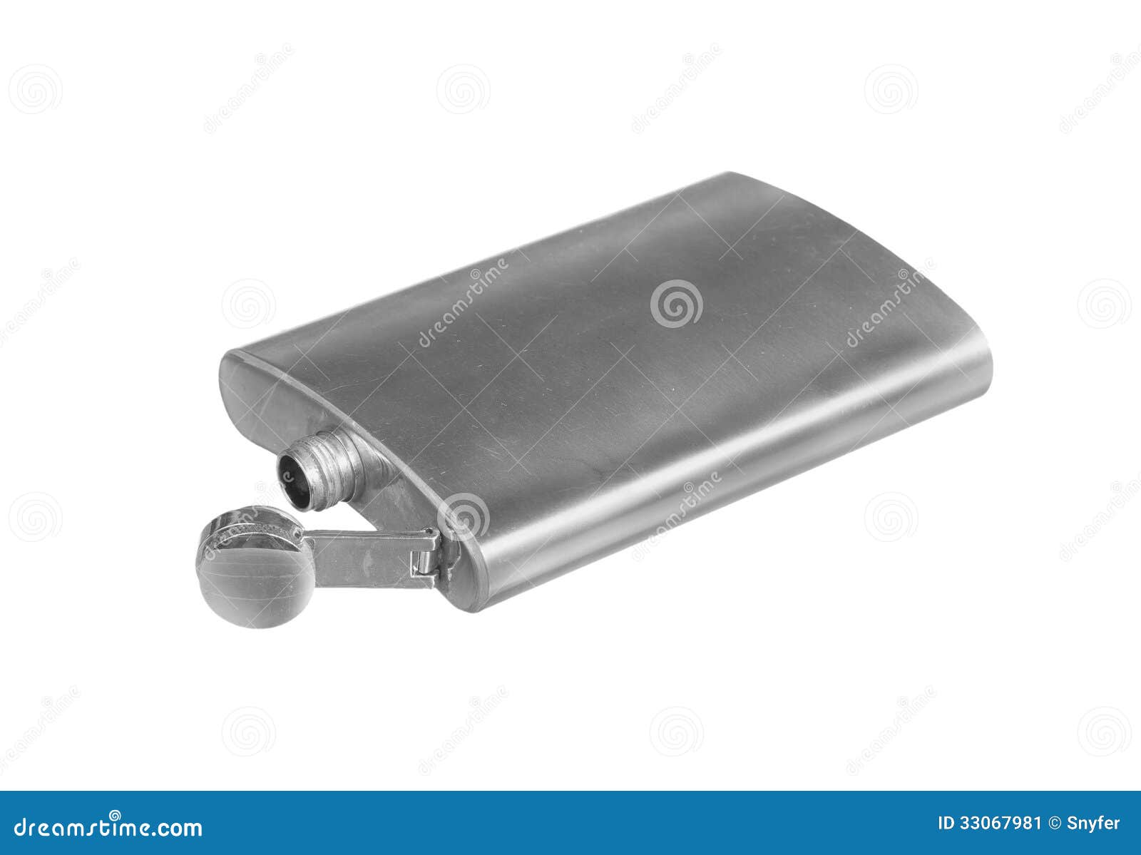 Stainless Steel Pocket Hip Flask Stock Image - Image of alcoholic, plug ...