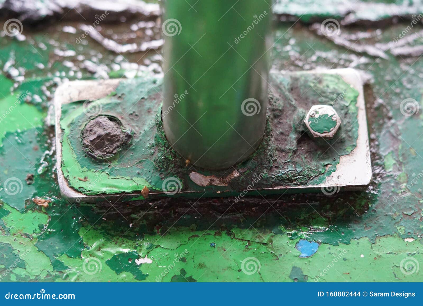 Stainless Steel Pole with Bolts Stock Photo - Image of metal, boltfixed ...