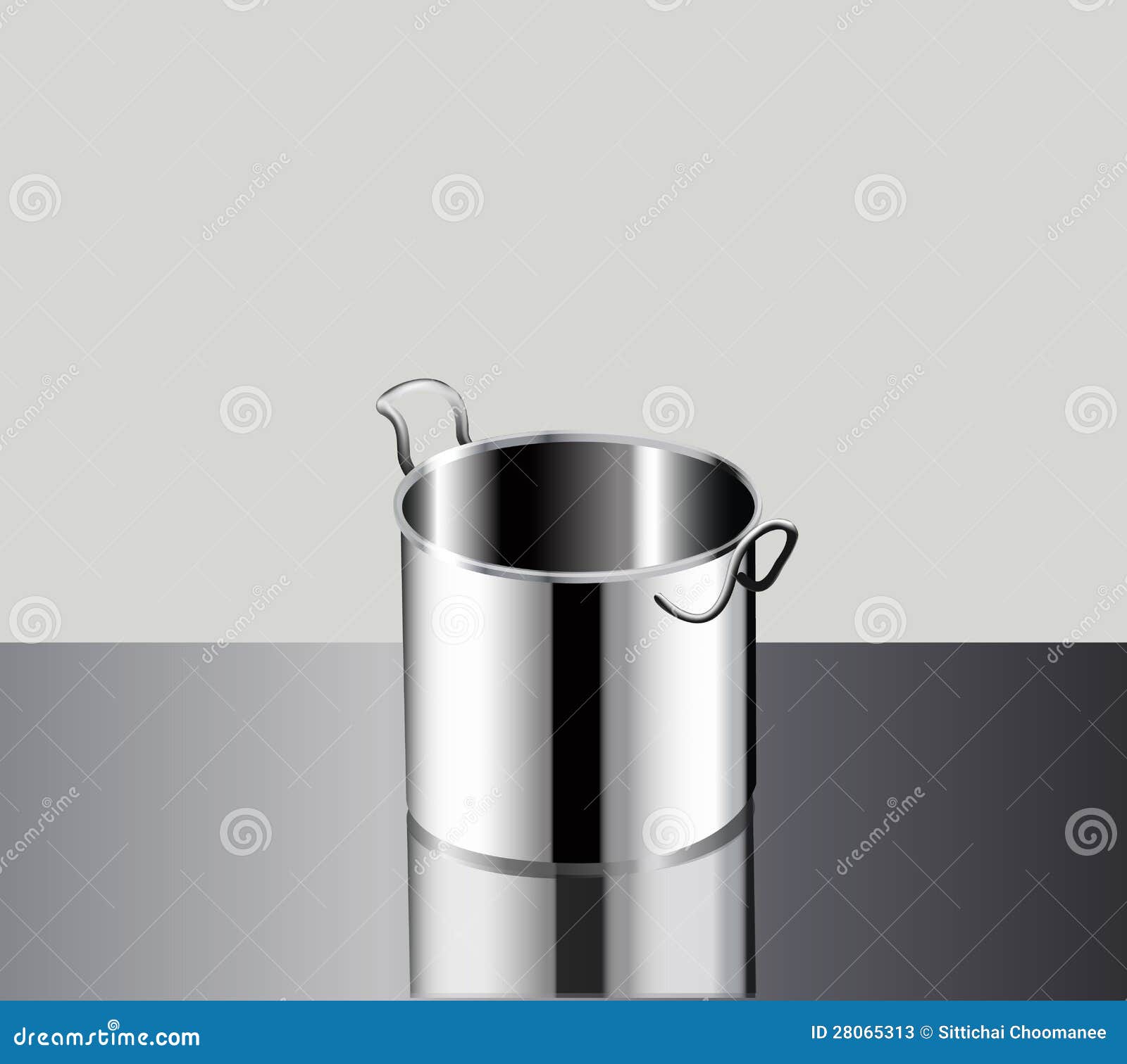 Stainless steel pot stock vector. Illustration of food - 28065313