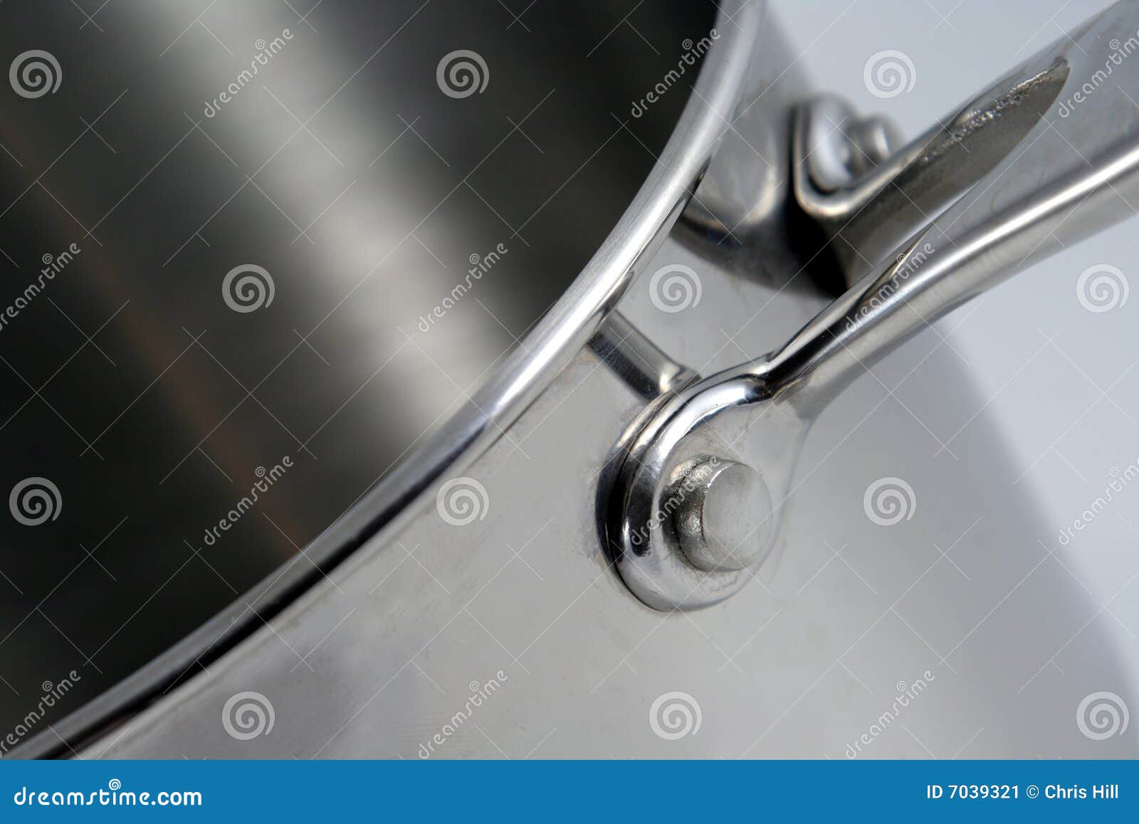 Stainless Steel Pot Closeup Stock Image - Image of metallic, horizontal ...