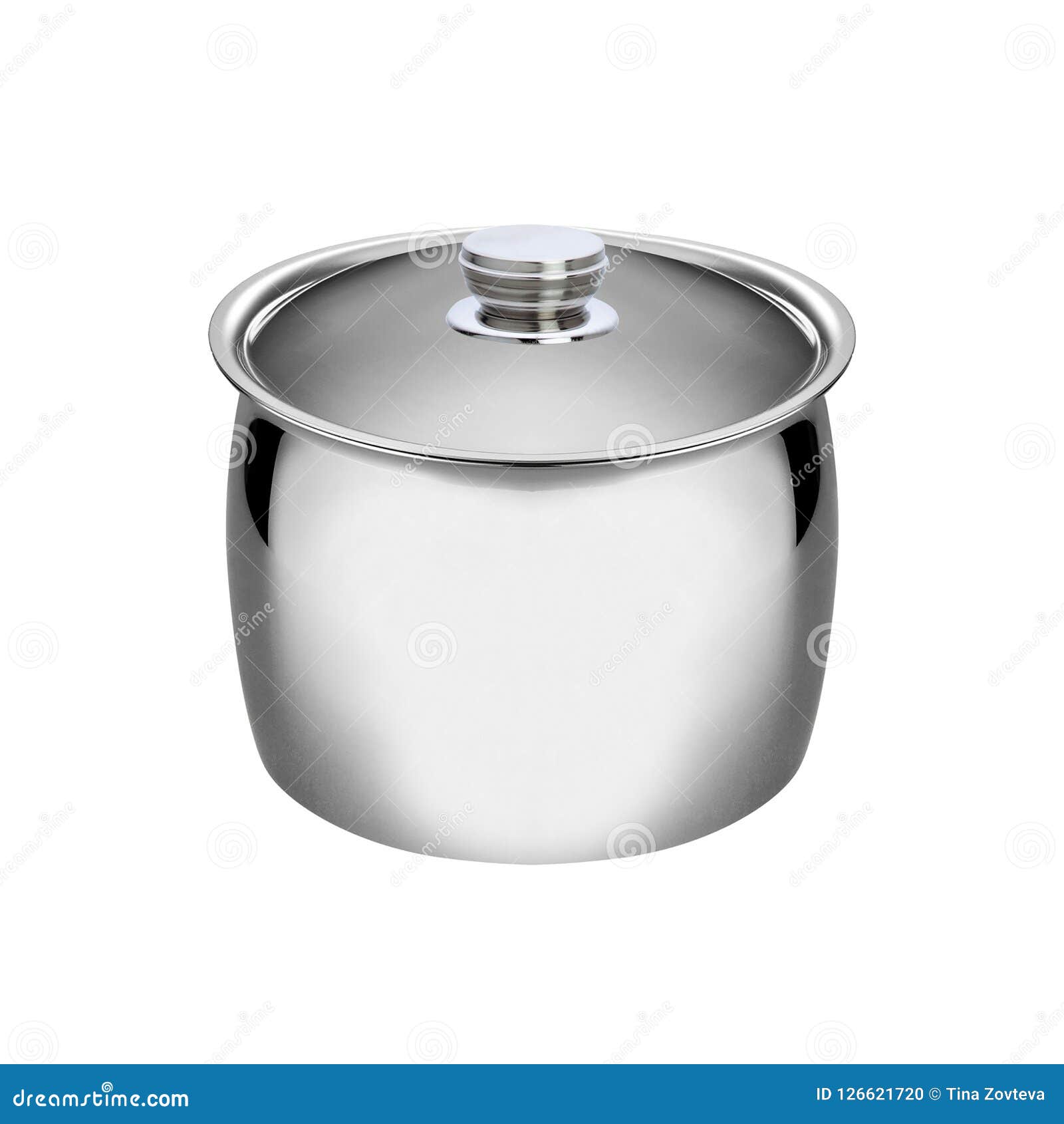 Stainless Steel Pot with Cover Stock Photo - Image of domestic, iron ...