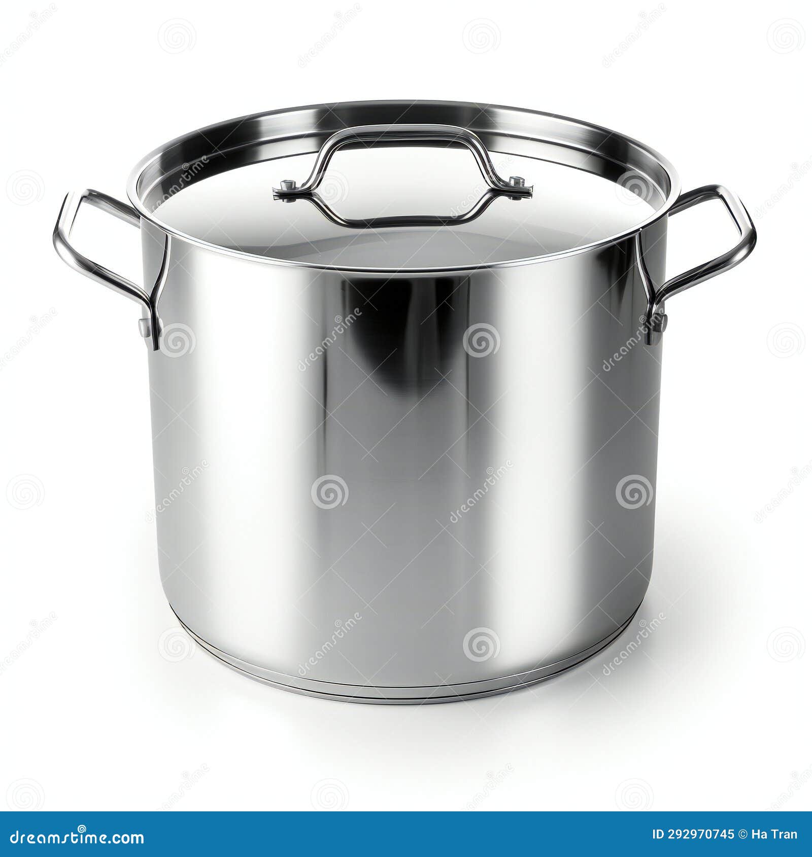 Stainless Steel Pot Isolated on White Background Stock Illustration ...