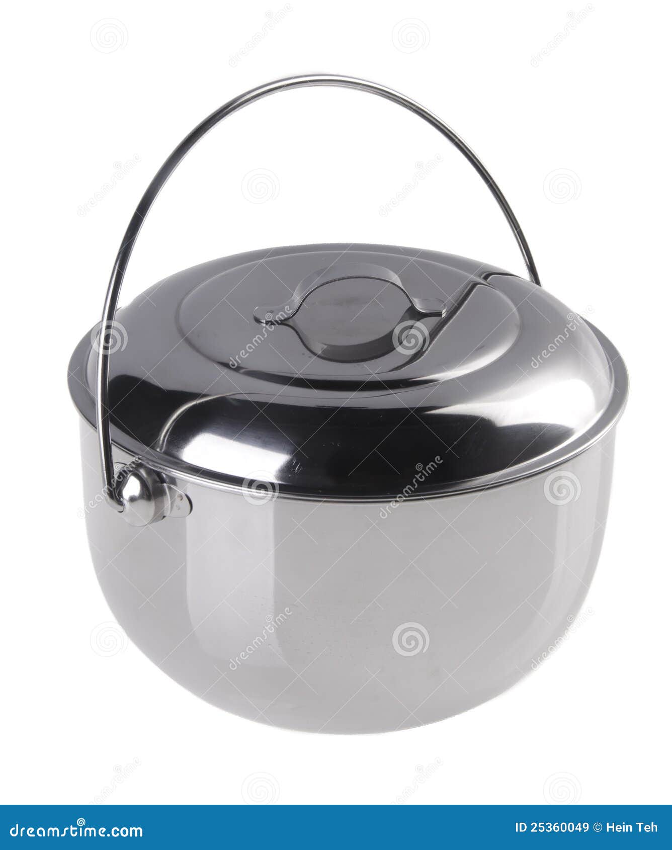 Stainless Steel Pot with Top Cover Stock Image - Image of cook, clean ...