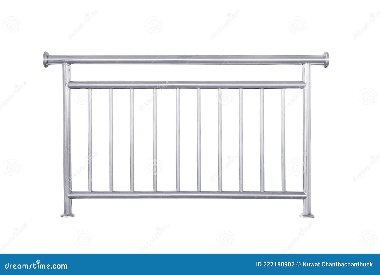 Stainless Steel Railing Isolated Stock Photo - Image of door ...