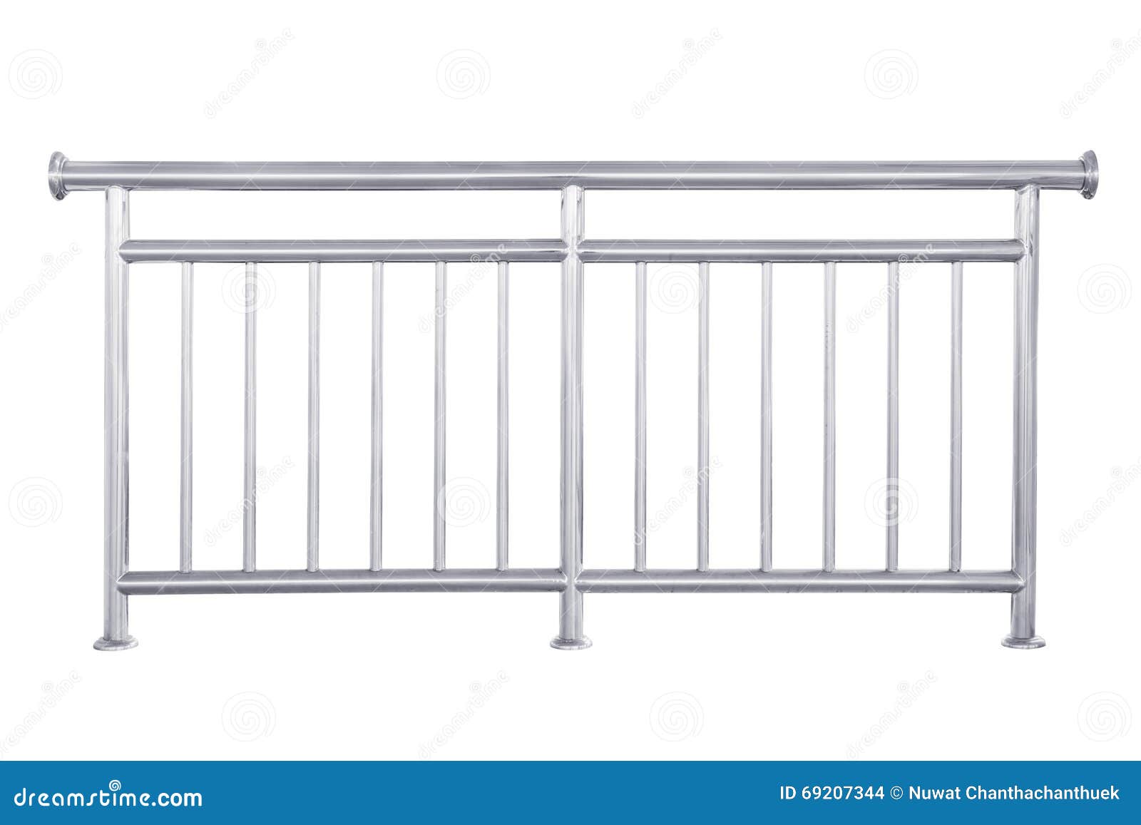Stainless Steel Railing Isolated. Stock Photo - Image of tubes, home ...