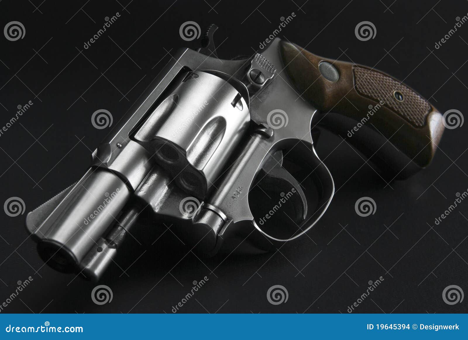 Stainless steel revolver stock photo. Image of barrel - 19645394