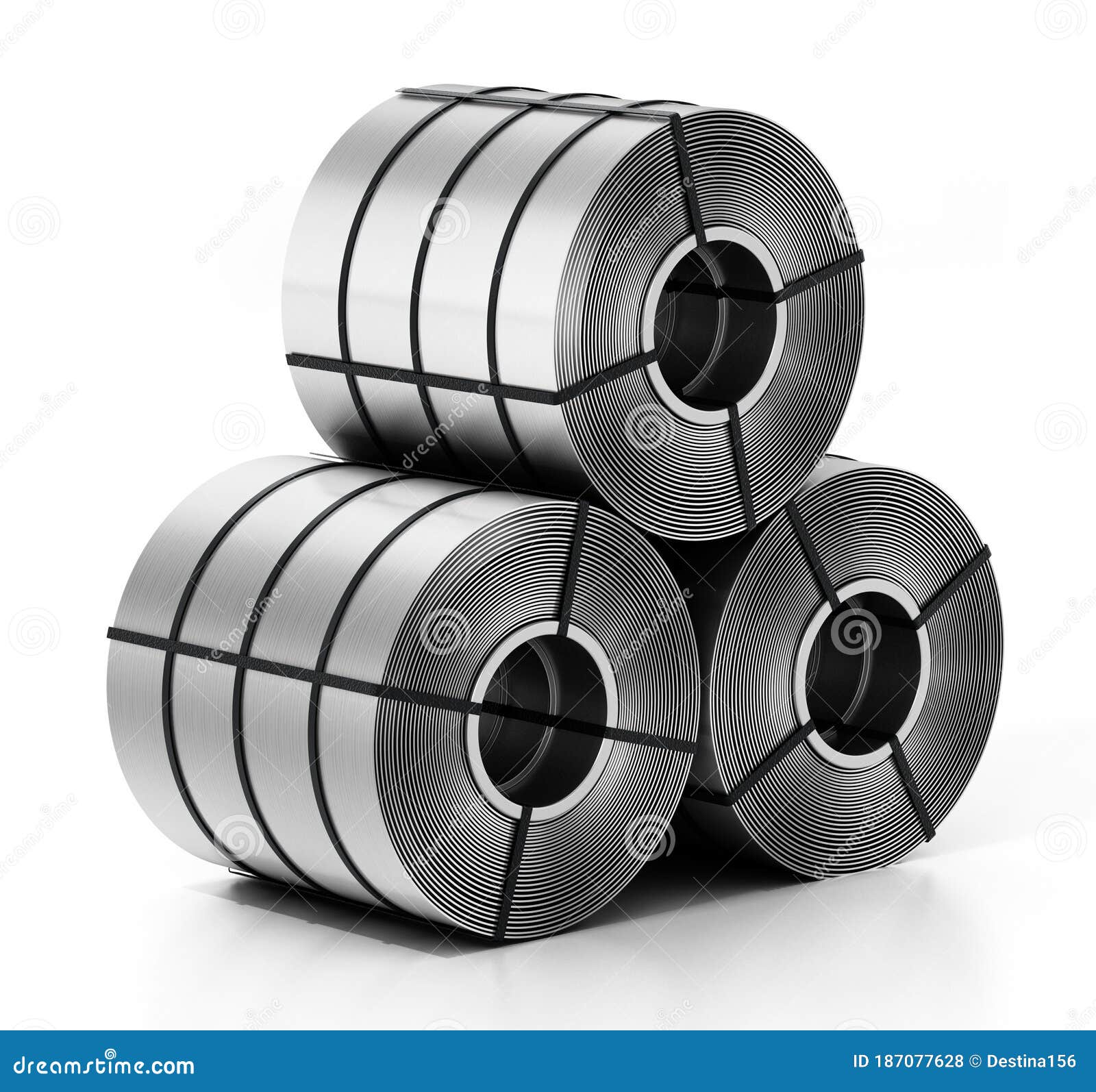 Steel Rolls Gleam In Precision At Industrial Warehouse Immaculate And ...