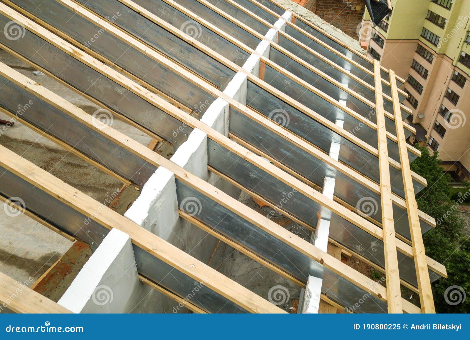 Stainless Steel Roof Structure for Future Roof Under Construction ...