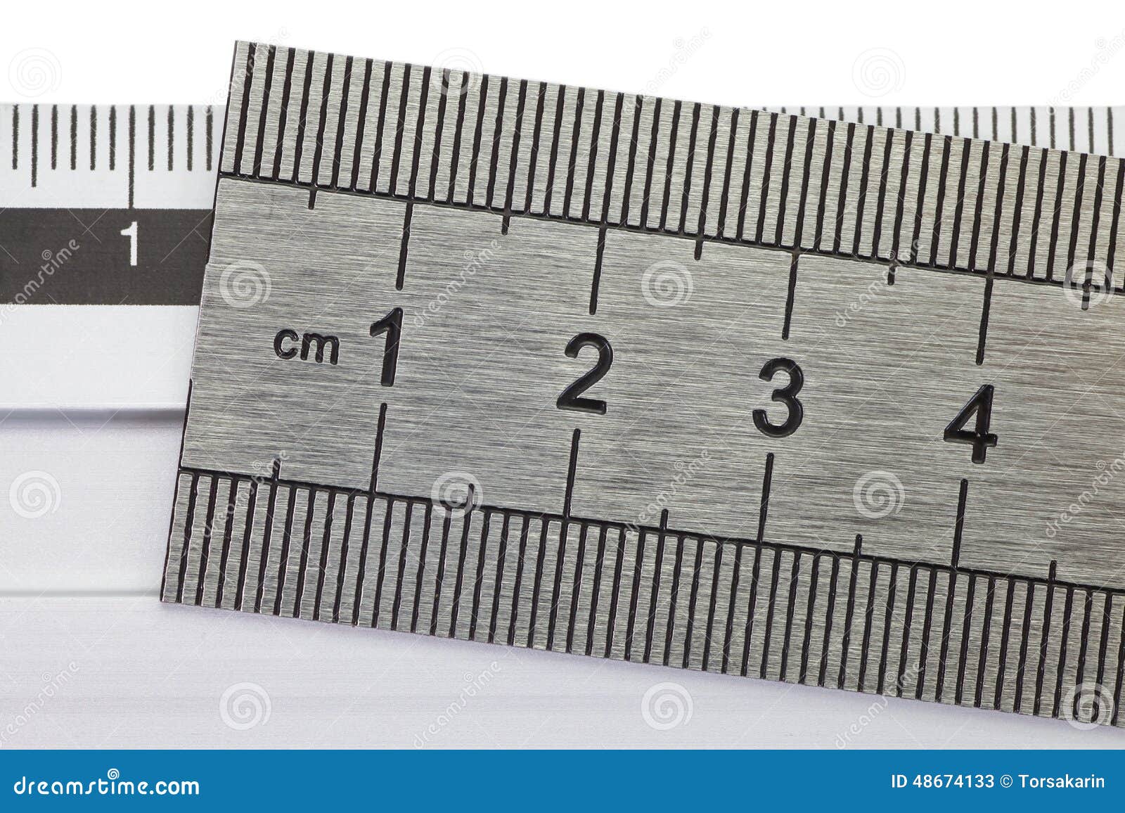 Stainless steel ruler stock image. Image of line, metal - 48674133