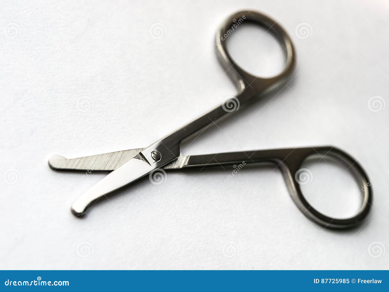 Stainless Steel Scissors with Round Head Stock Image - Image of head ...