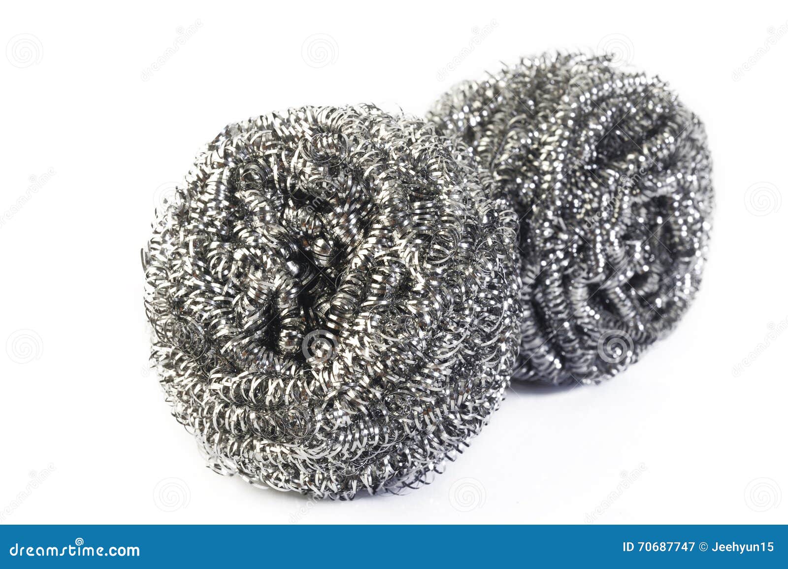Stainless Steel Scourer at on White Background Stock Image - Image of ...