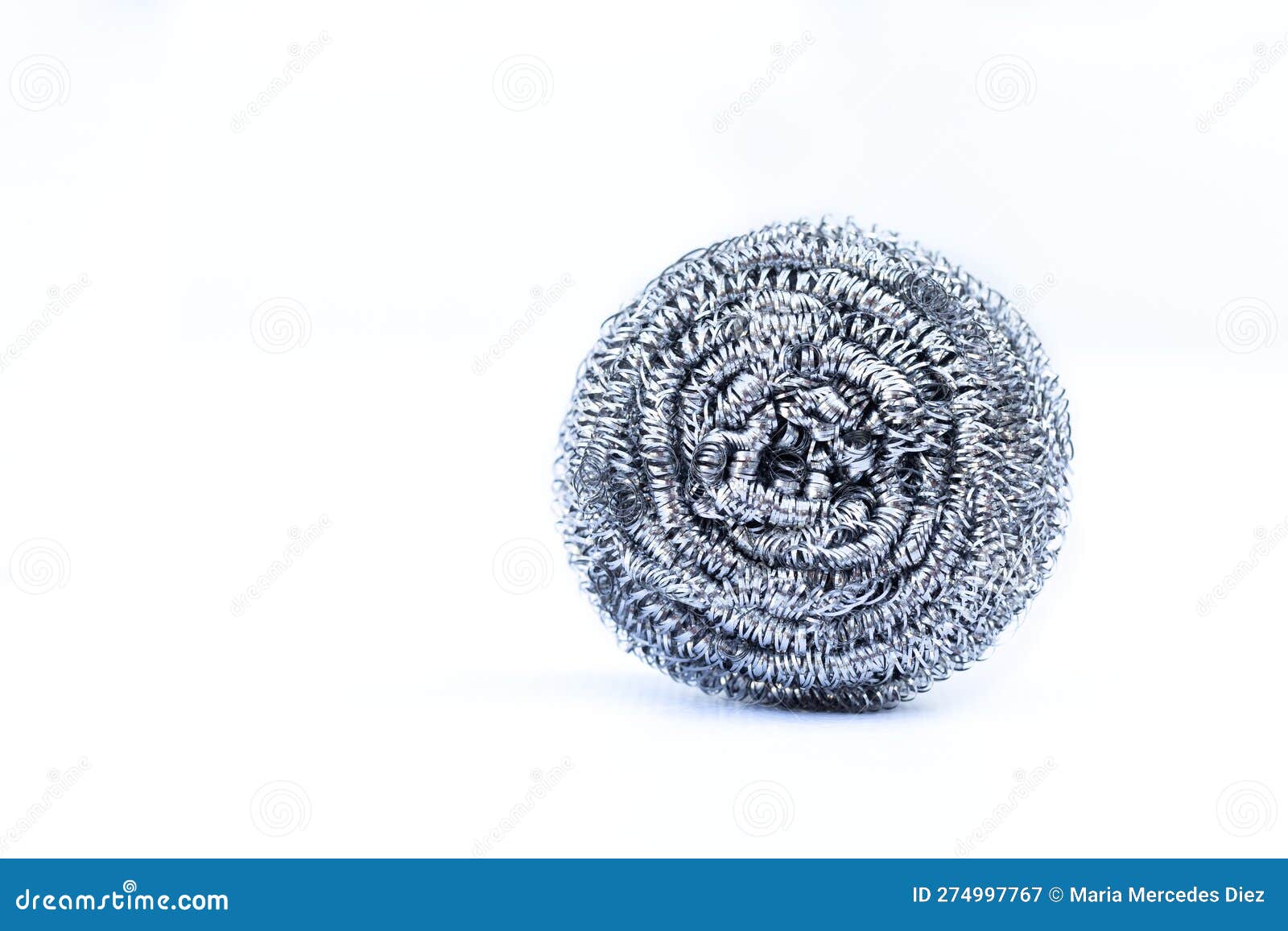 Stainless Steel Scourer on White Background Stock Image - Image of ...