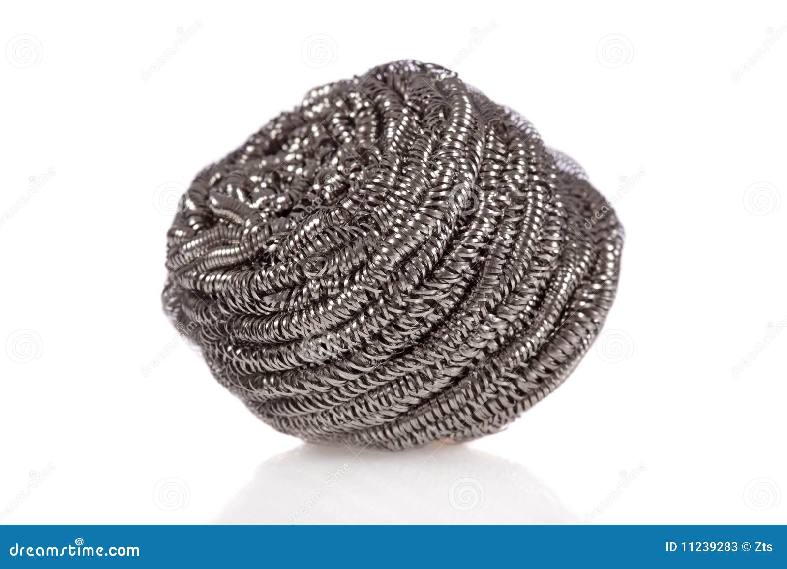 Stainless Steel Scouring Pad Isolated on White Stock Image - Image of ...