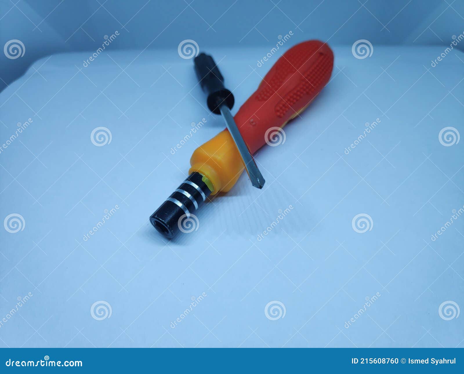 Stainless Steel Screwdriver with Red Rubber Handle Stock Photo - Image ...