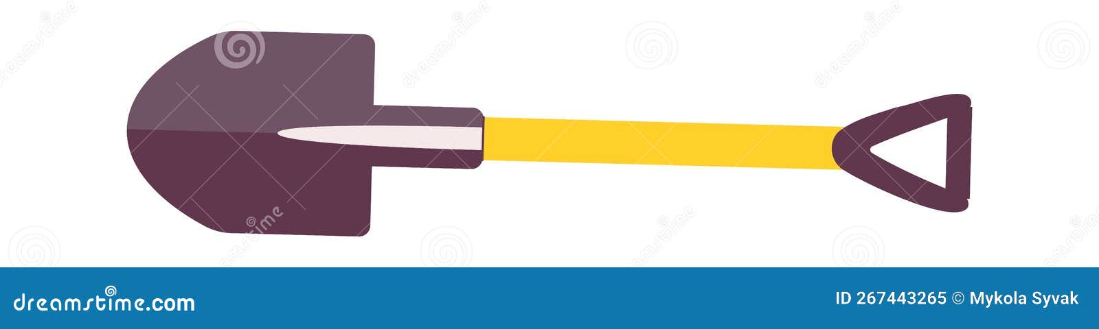 Stainless Steel Shovel For Firefighter Flat Icon Cartoon Vector ...