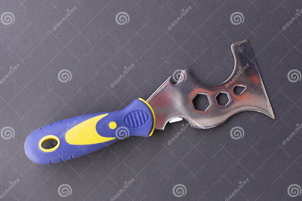 Stainless Steel Spatula, Two-component Handle. Construction Tools Stock ...
