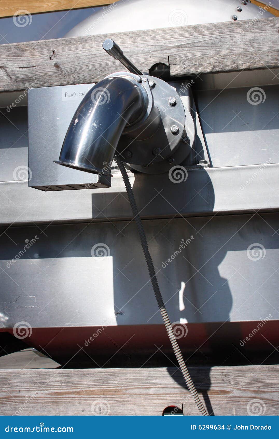 Stainless steel spout stock photo. Image of valve, storage - 6299634