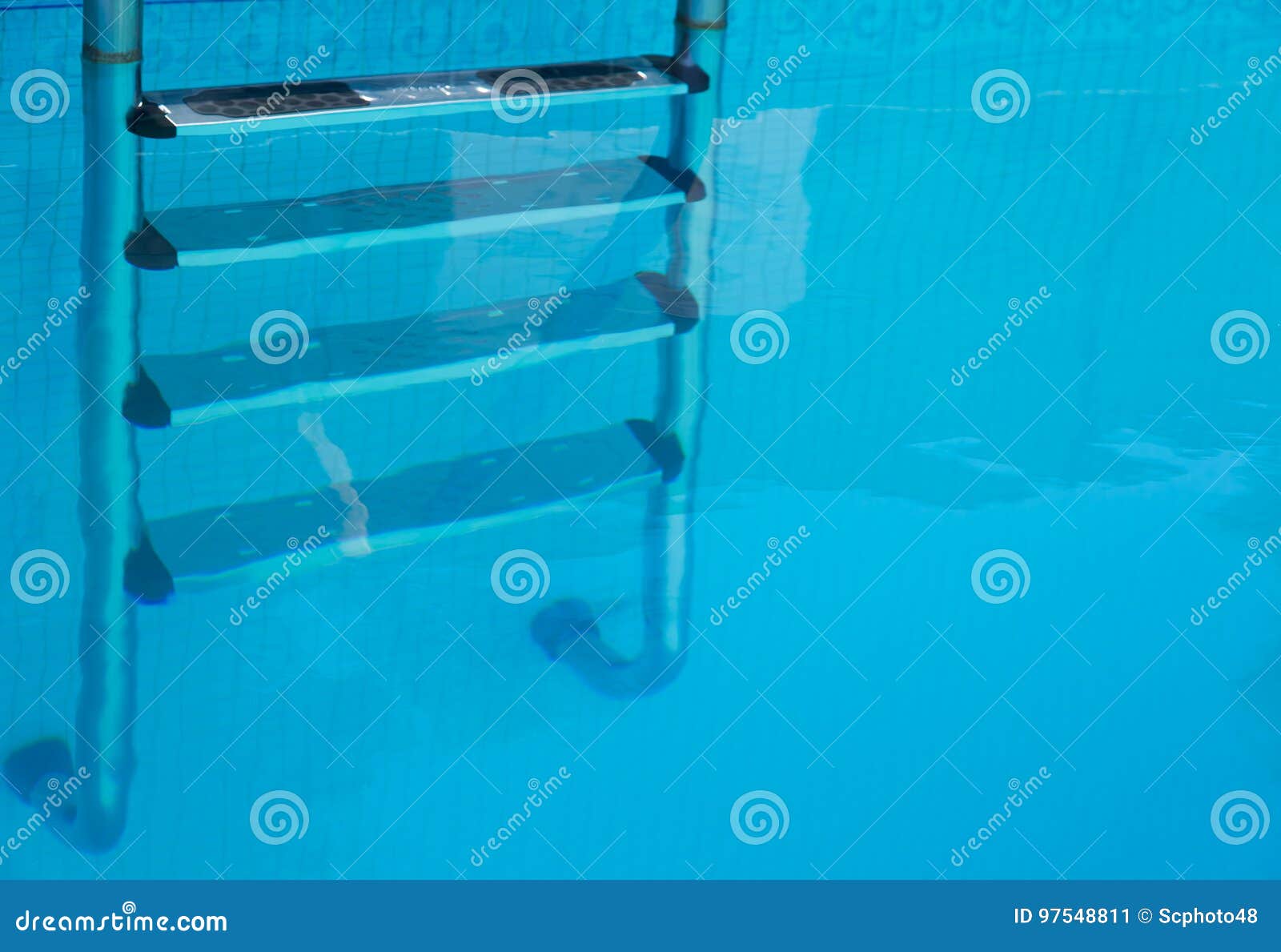 Stainless Steel Steps Under Water Stock Image - Image of pool, summer ...