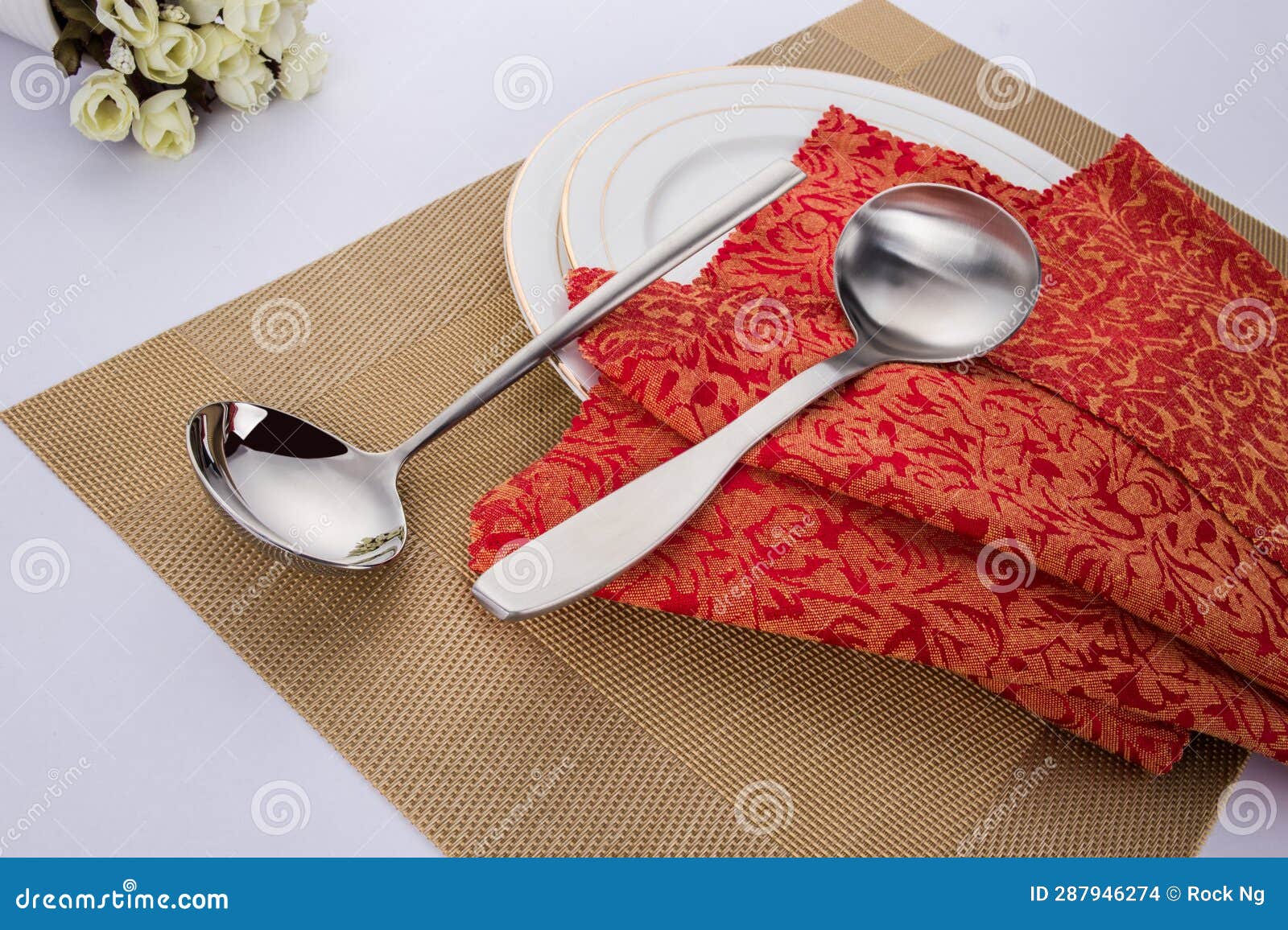 Stainless Steel Tableware and Kitchen Utensils Placed on the Desktop ...