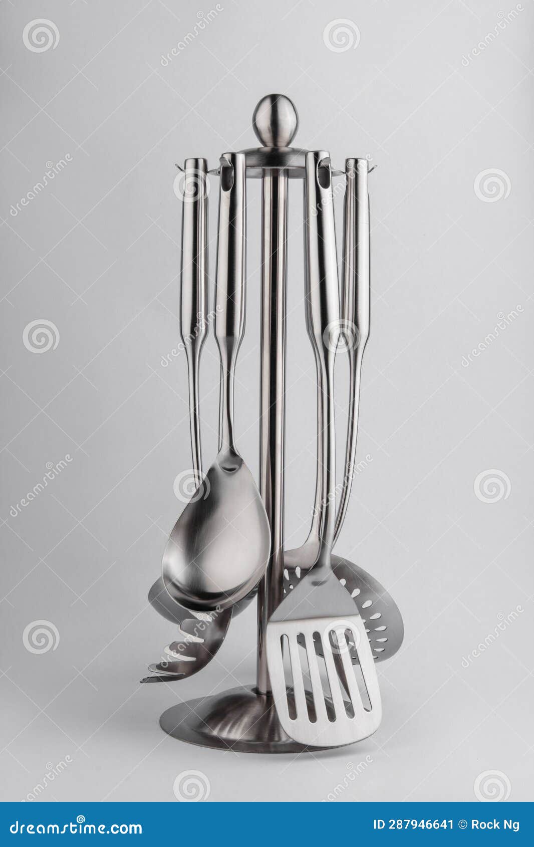 Stainless Steel Tableware and Kitchen Utensils Placed on the Desktop ...