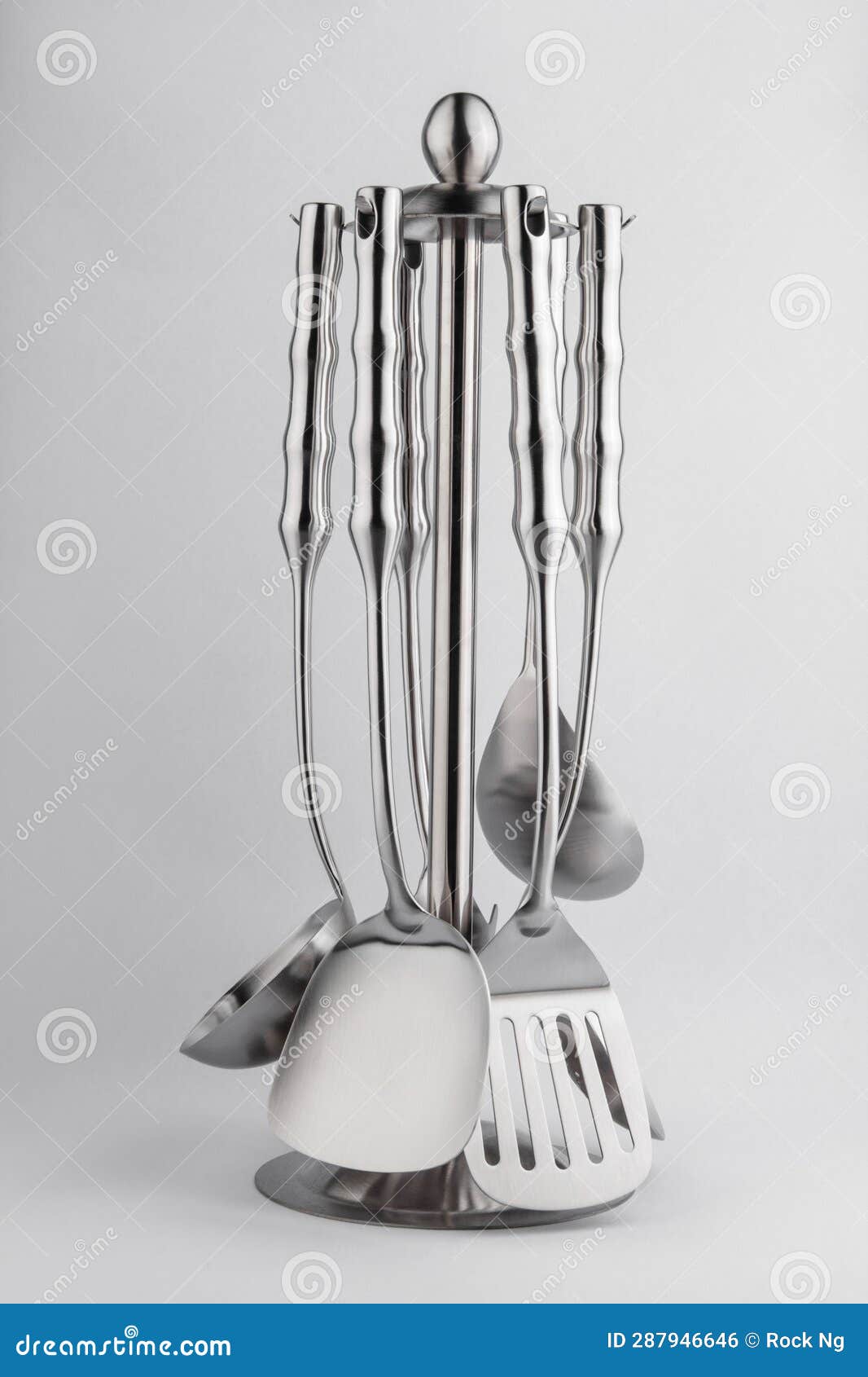 Stainless Steel Tableware and Kitchen Utensils Placed on the Desktop ...