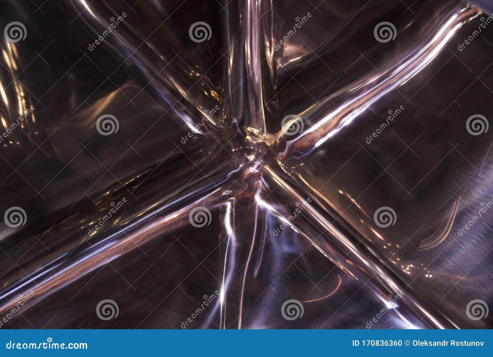 Stainless Steel Tank Angle. the Ribs of the Tank are Reflected in the ...