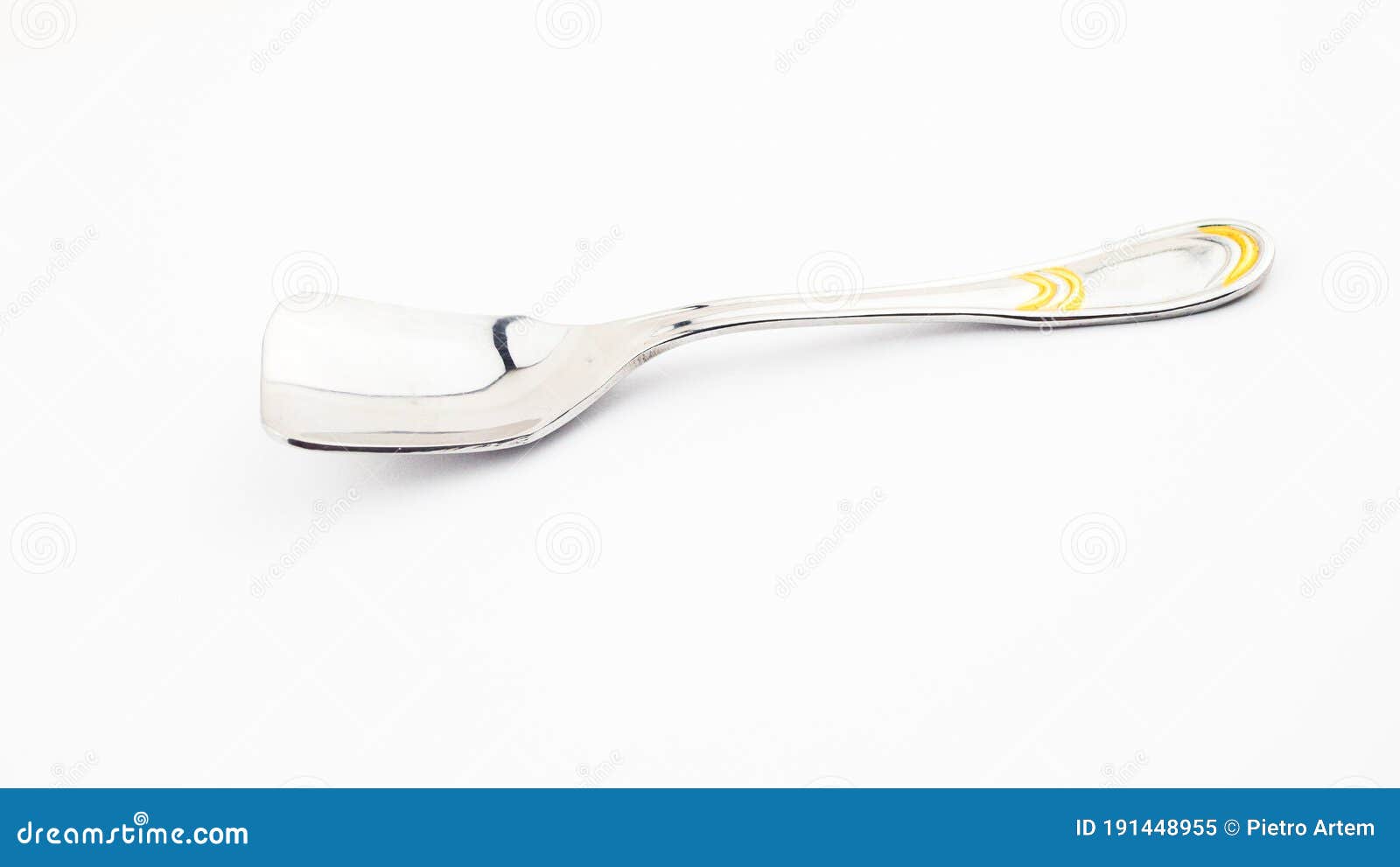 Stainless Steel Teaspoon Isolated on White Background Stock Image ...