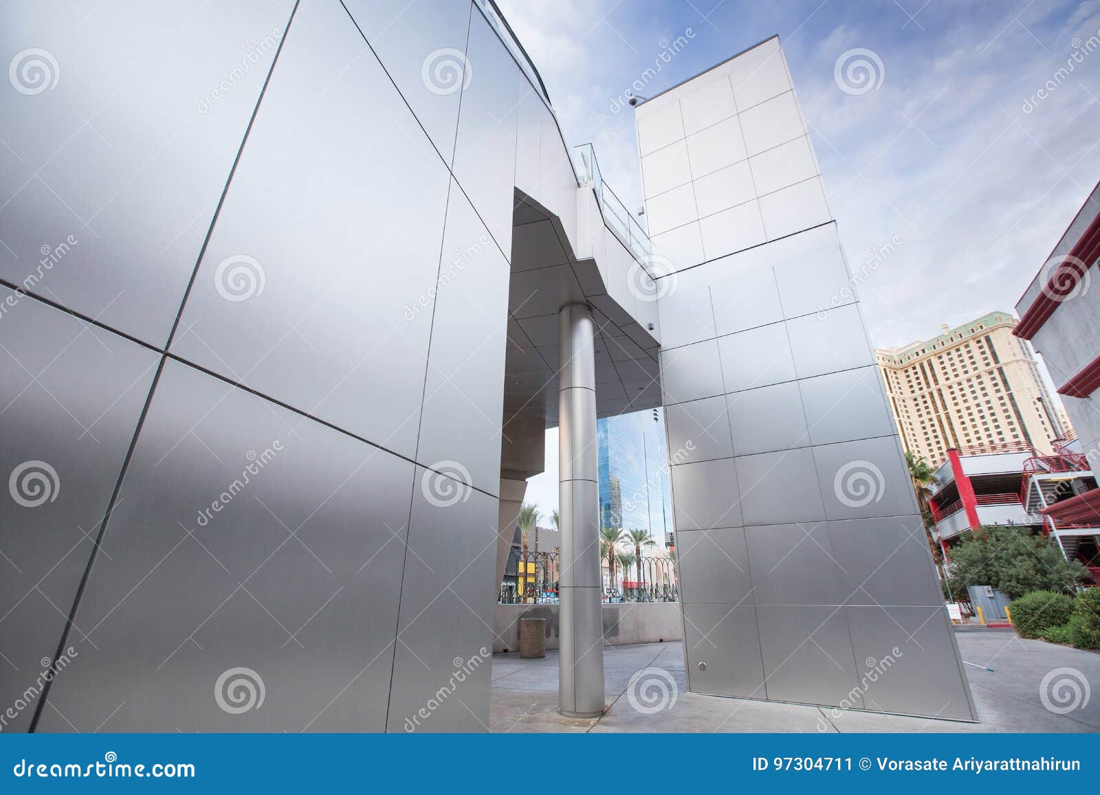 Stainless Steel Texture or Metal Wall Tiled Panels Stock Image - Image ...