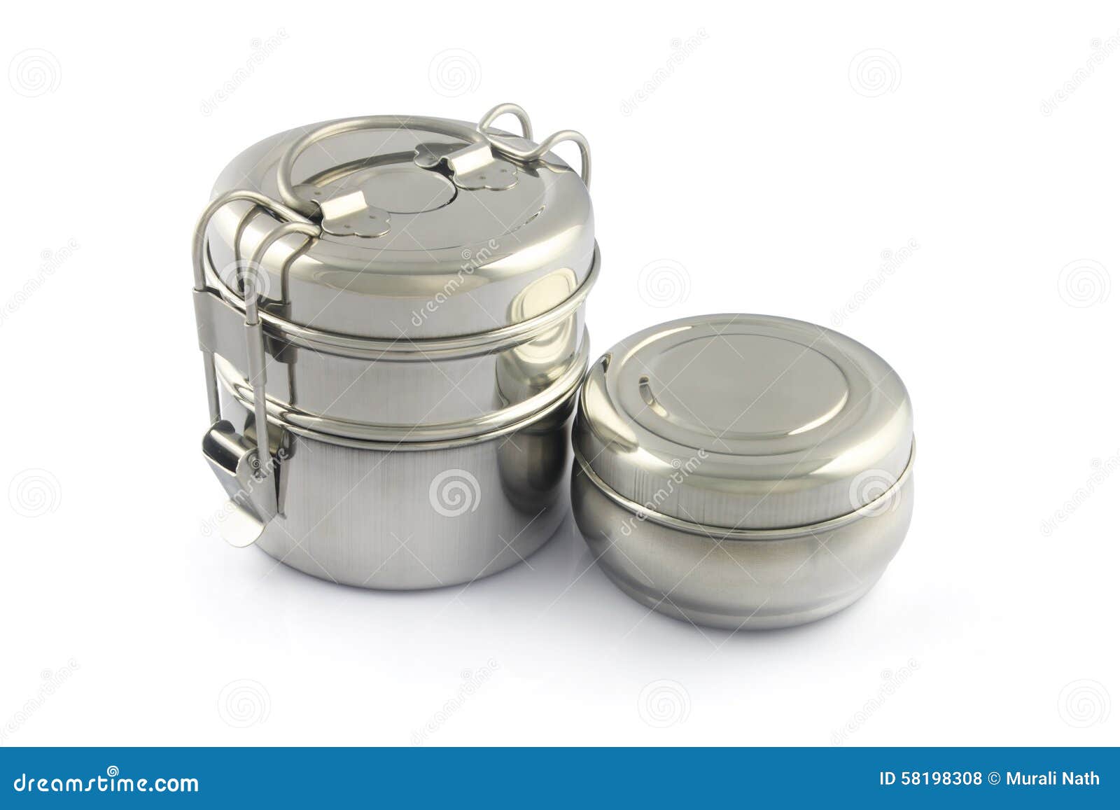 Stainless Steel Tiffin Box stock photo. Image of dinner - 58198308