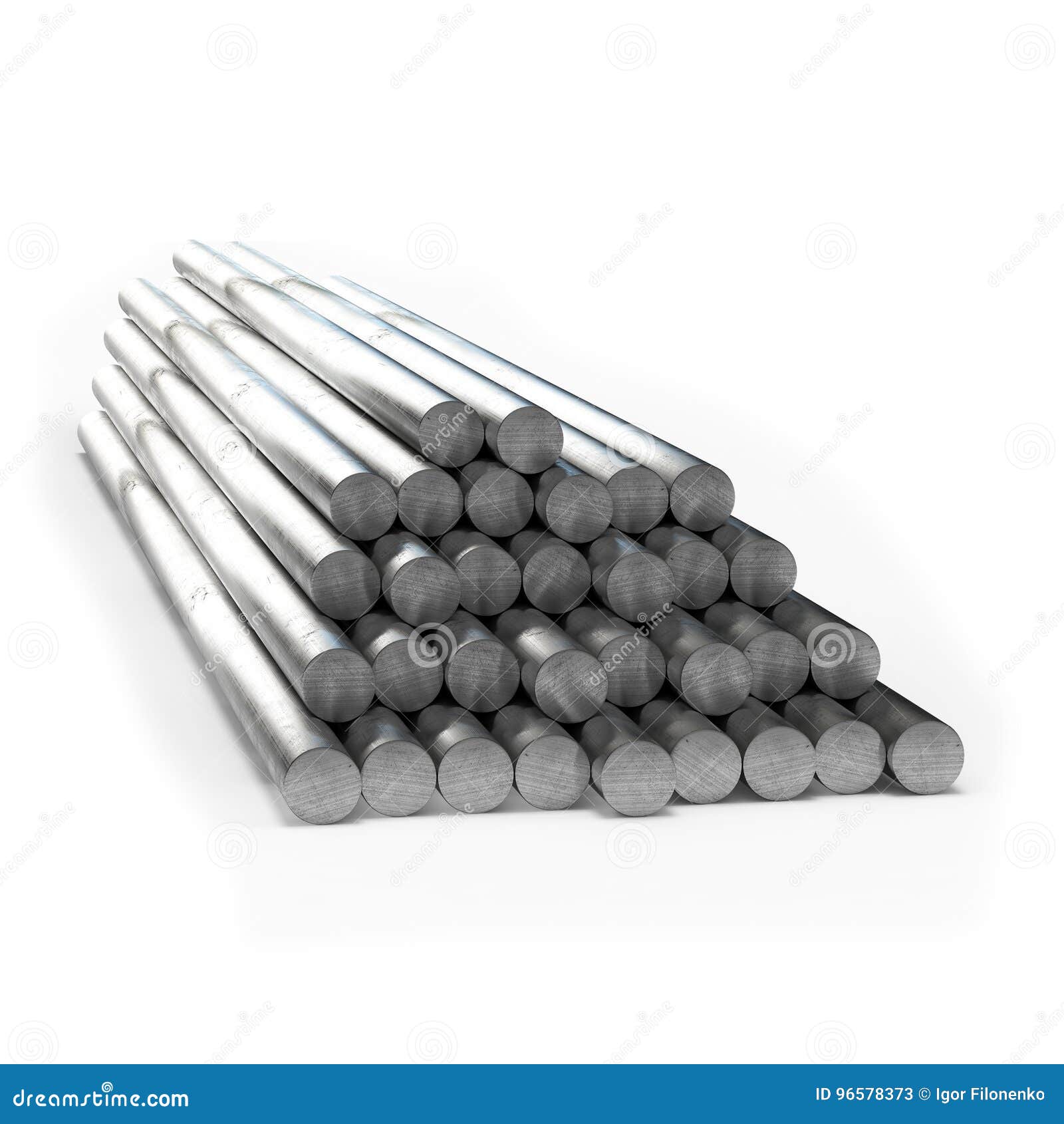 Stainless Steel Tube 3d Rendering Isolated. Stock Image - Illustration ...