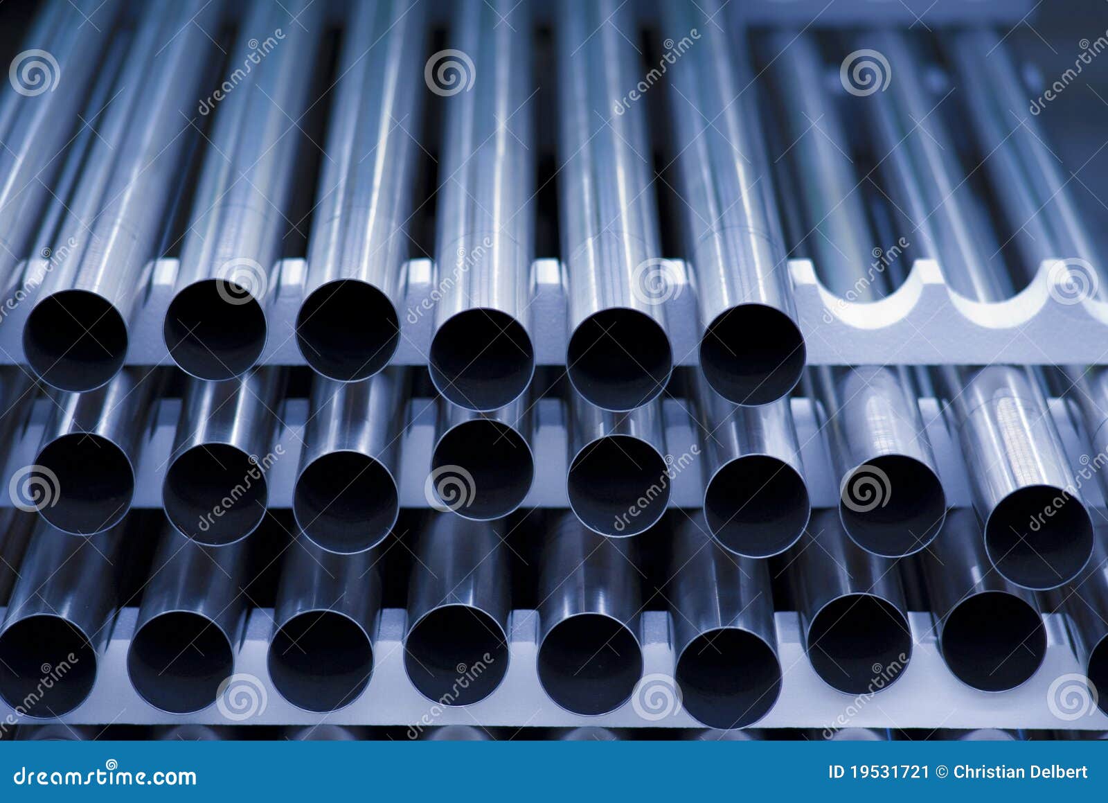Stainless Steel Tubes Stacked Stock Image - Image of pipe, aluminum ...