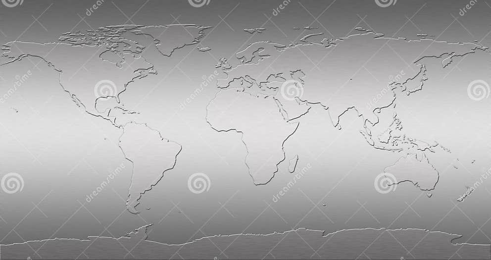 Stainless Steel World map stock illustration. Illustration of countries ...