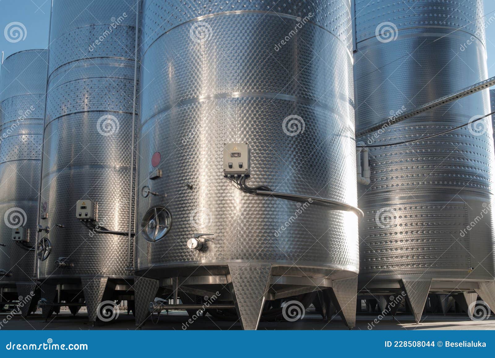 Stainless Tanks for Processing and Fermentation Wine Production in the ...