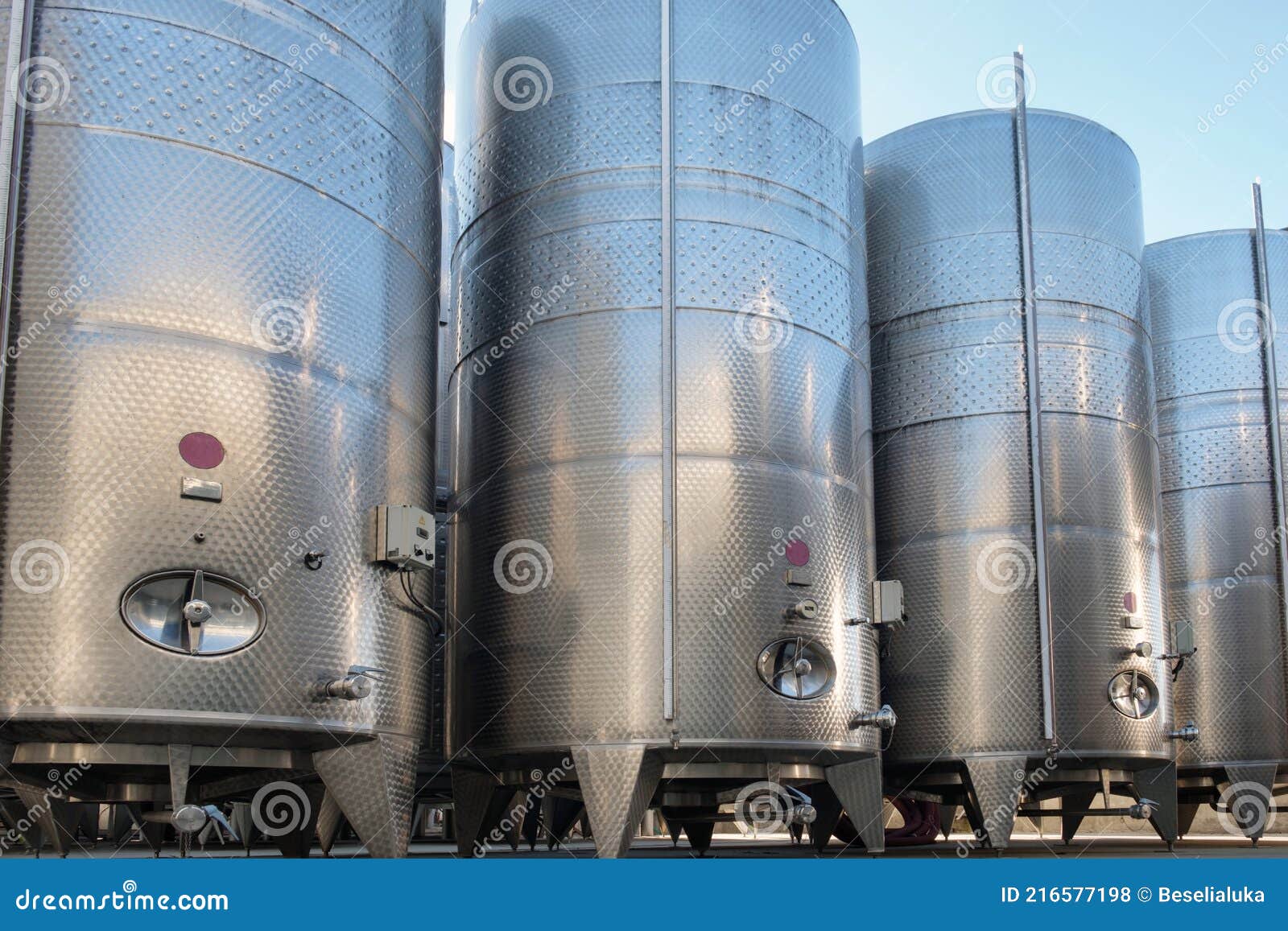 Stainless Tanks for Processing and Fermentation Wine Production Stock ...