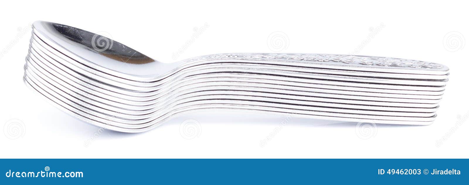Stainless Tea spoon stack stock image. Image of isolated - 49462003