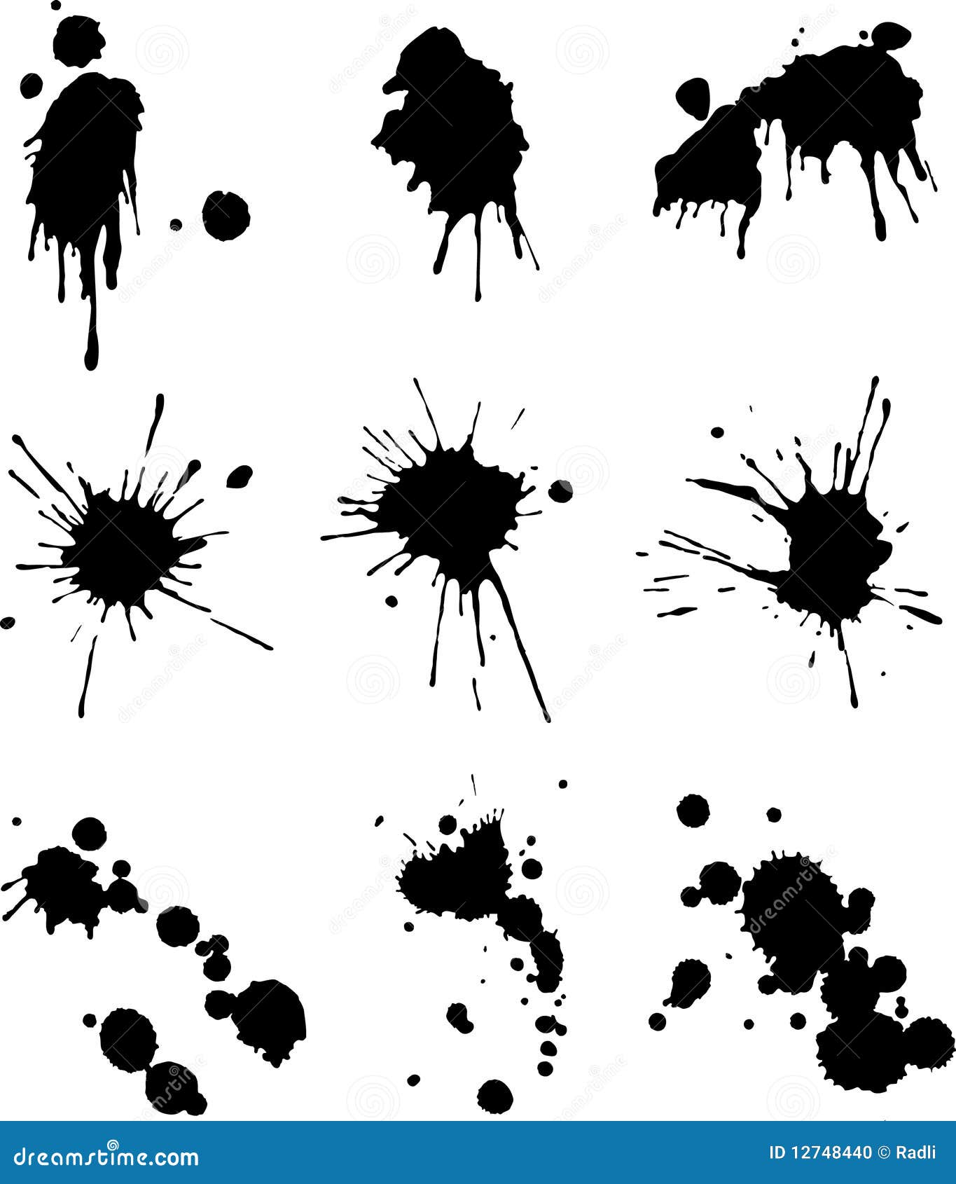 Stains stock vector. Illustration of stain, grunge, shape - 12748440