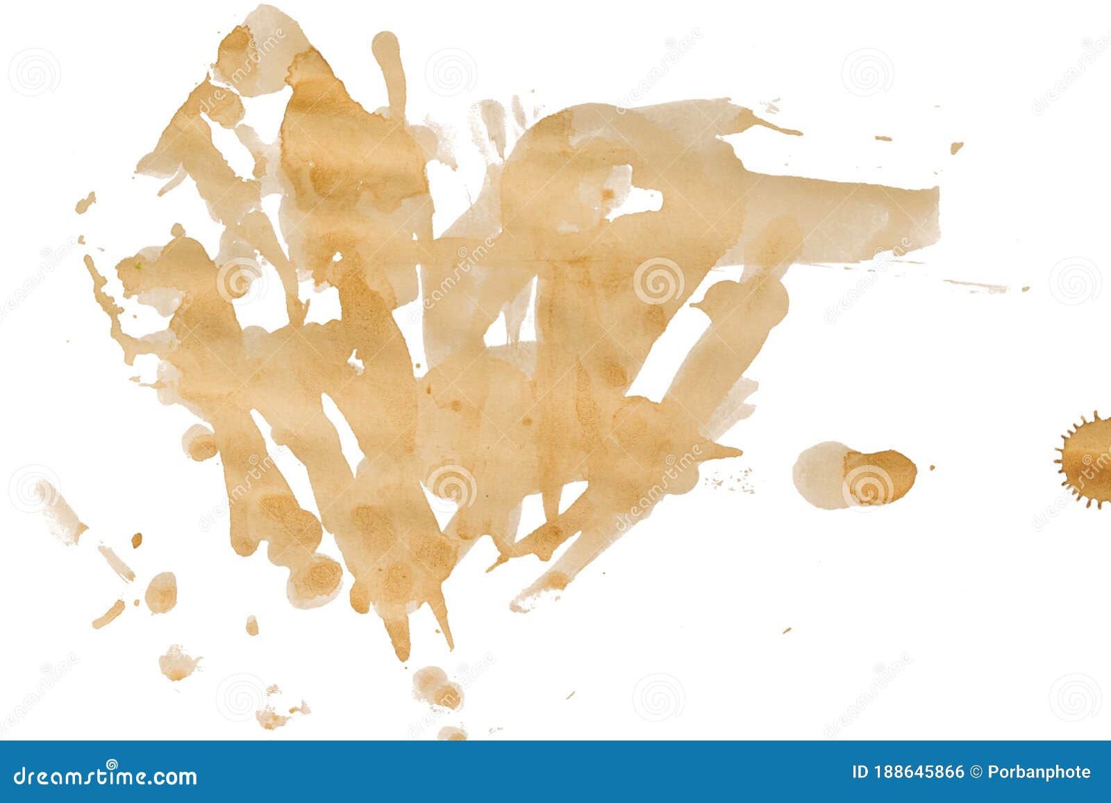 Stains of a Coffee Isolated on White Stock Photo - Image of color ...