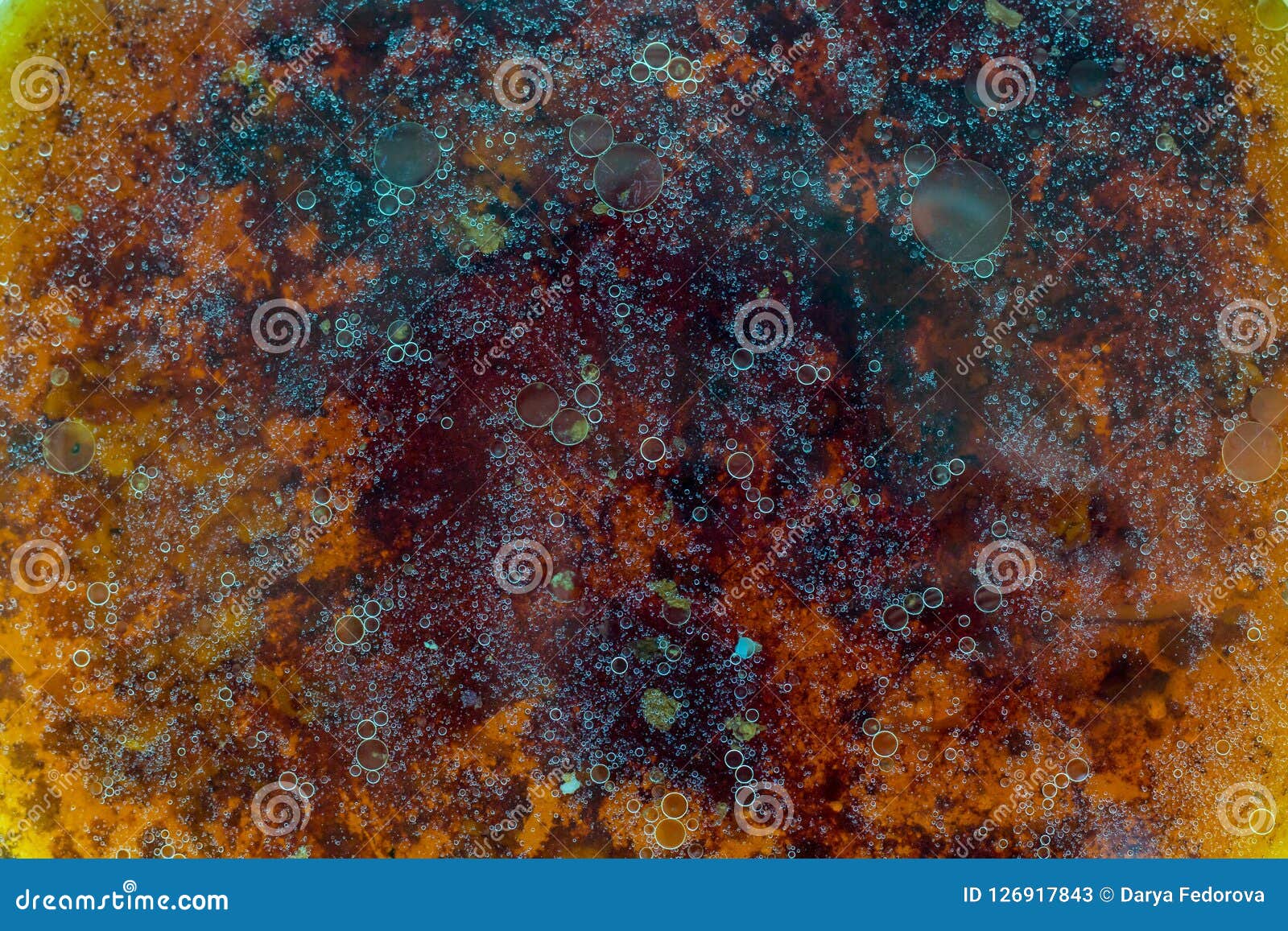 Stains of Fat on the Surface of Water Abstraction. Creative Rough ...