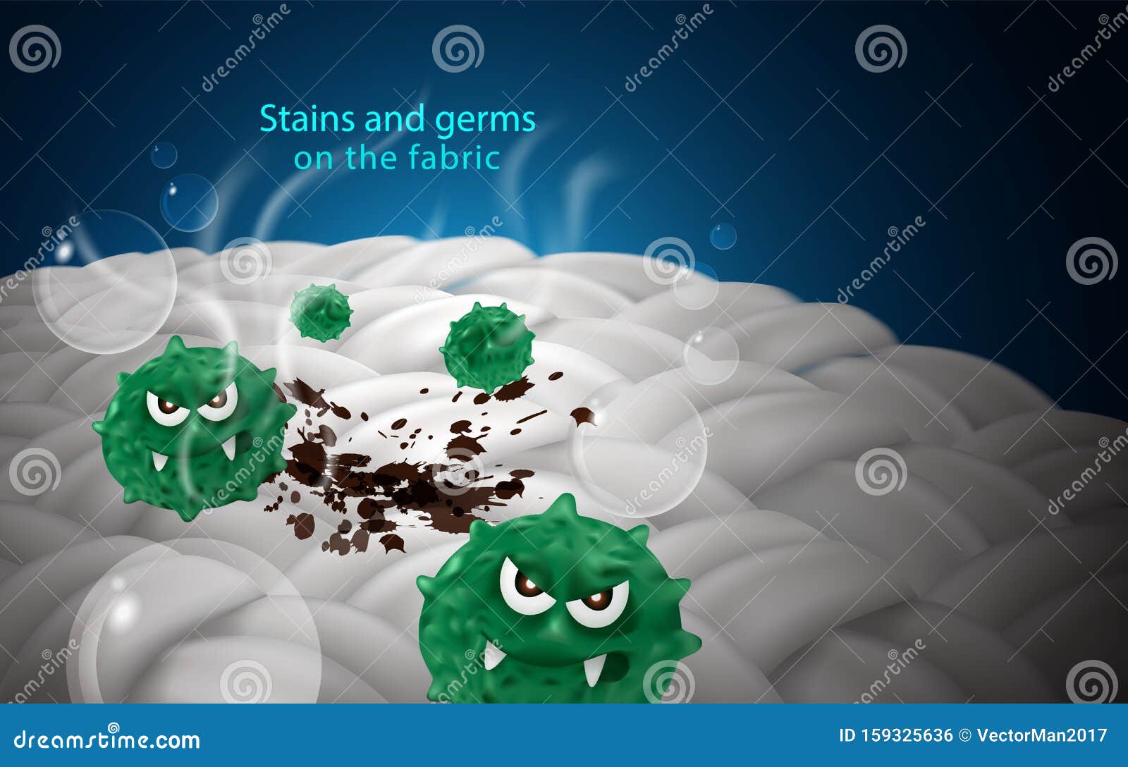 Stains and Germs on the Fabric Stock Vector - Illustration of fiber ...
