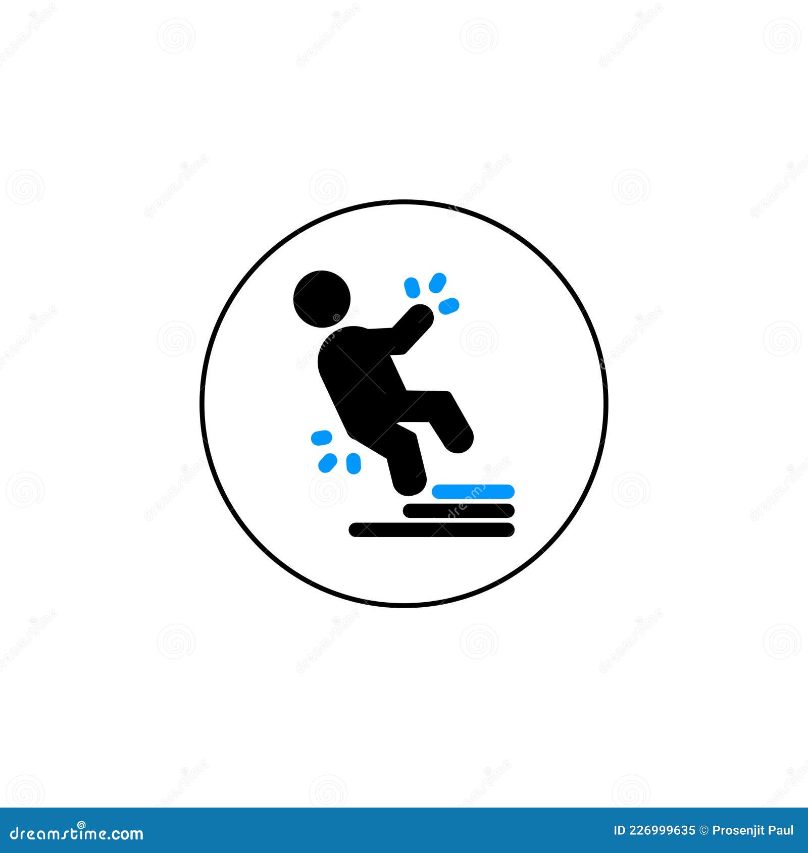 Stair accident icon vector stock vector. Illustration of stairs - 226999635