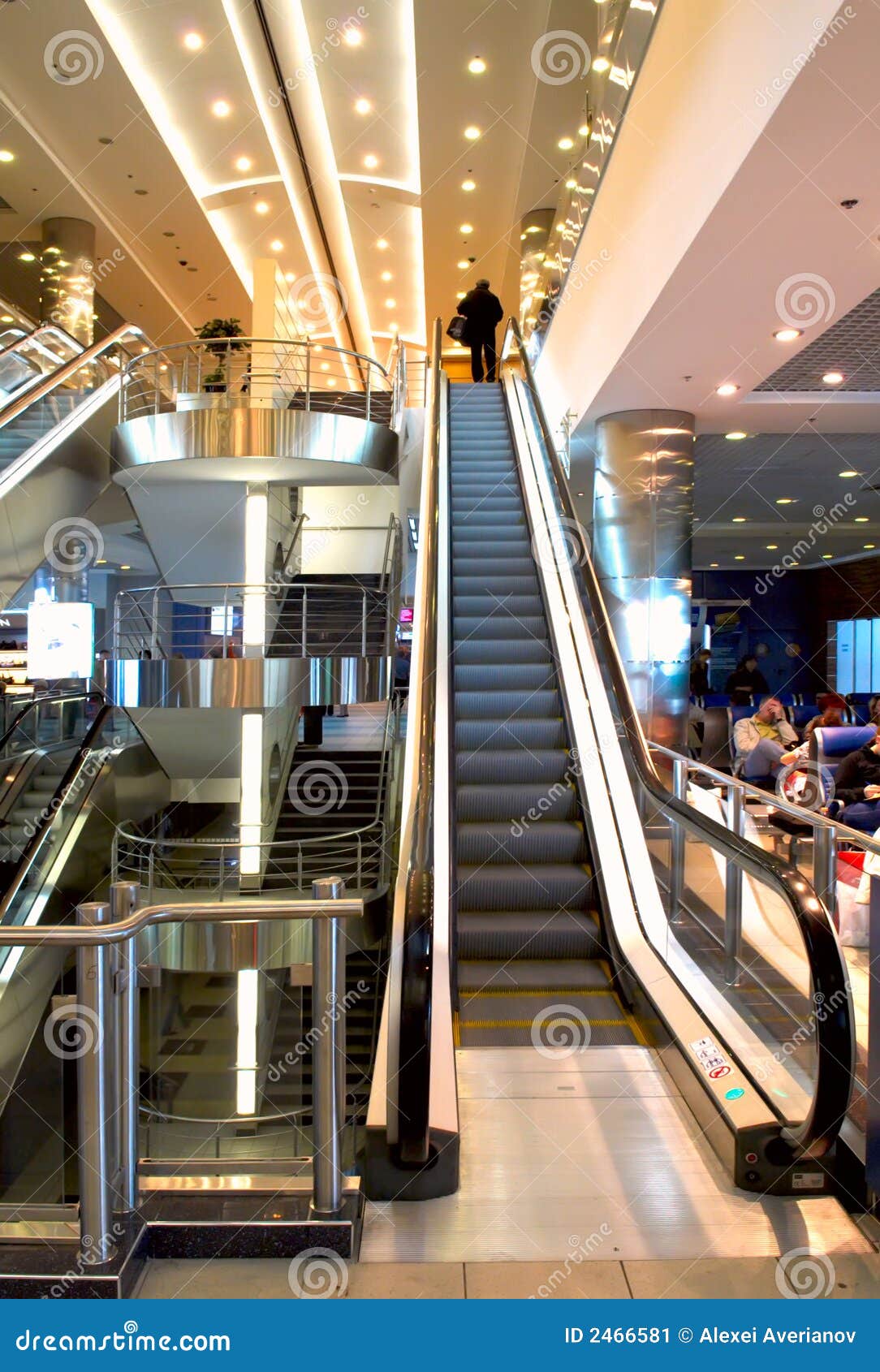 Stair in airport hall stock image. Image of person, hall - 2466581