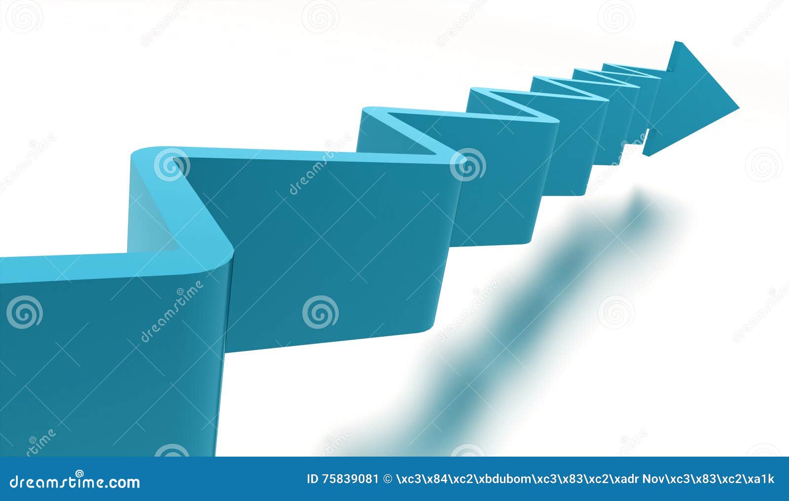 Stair Arrow Business Concept Rendered Stock Illustration - Illustration ...
