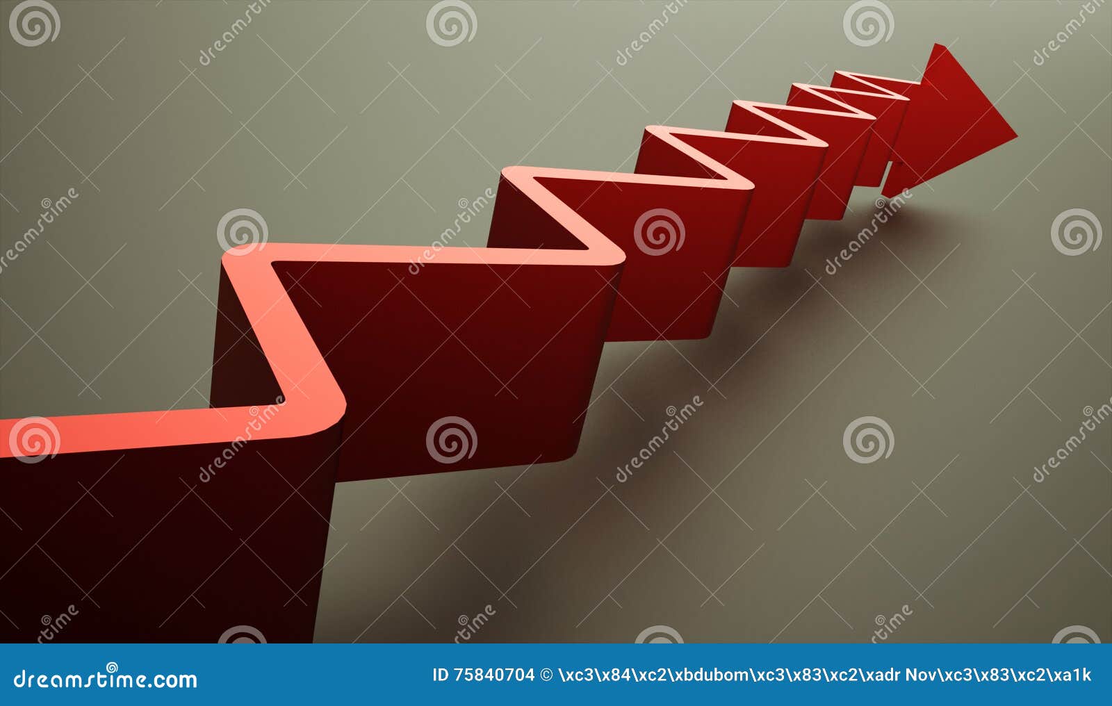 Stair Arrow Business Concept Rendered Stock Illustration - Illustration ...