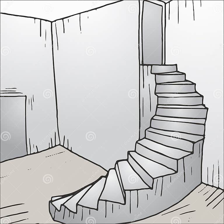 Stair cartoon stock vector. Illustration of stairs, interior - 43173852