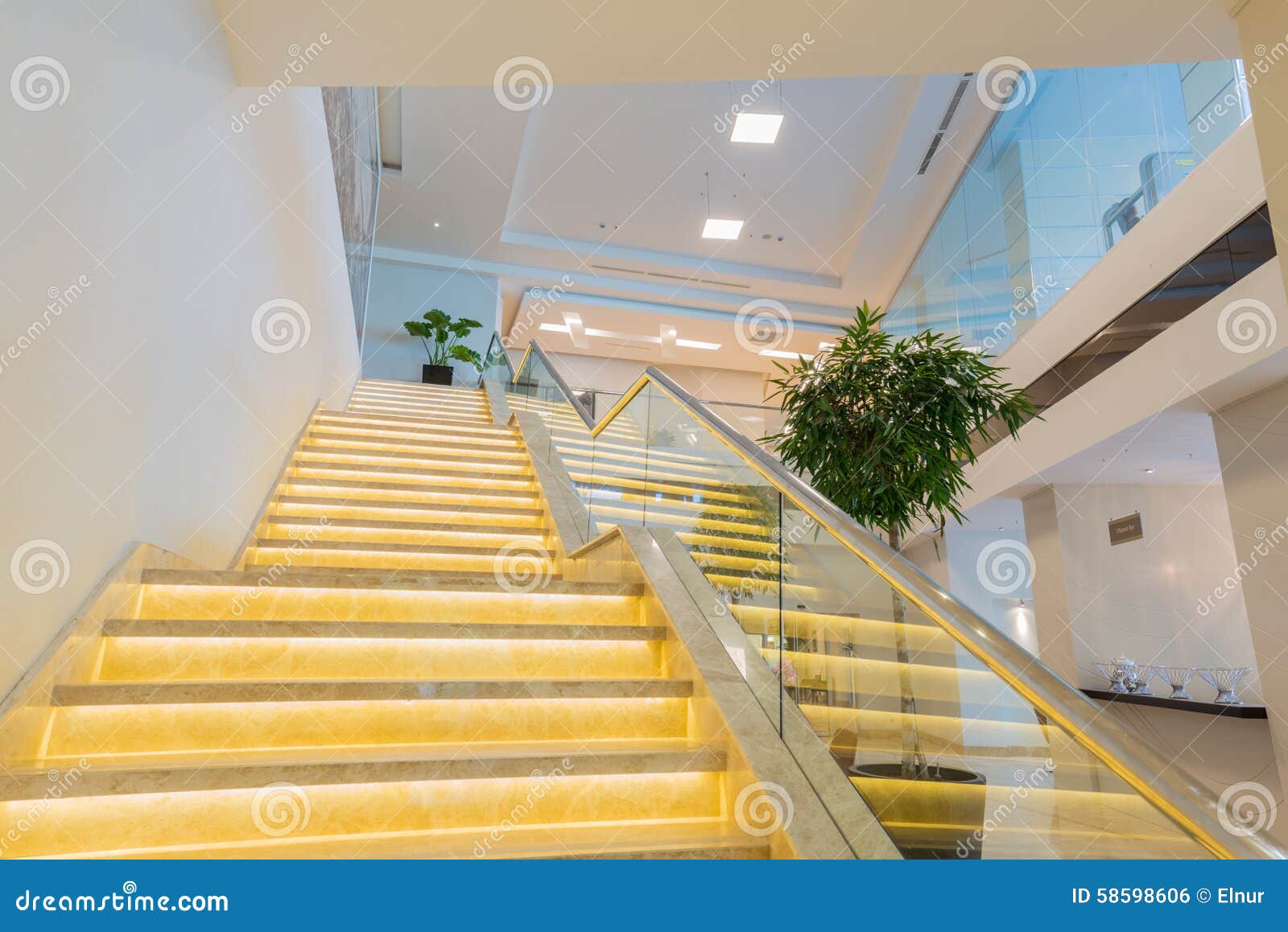 Stair Case in the Modern Hotel Interior Stock Photo - Image of home ...