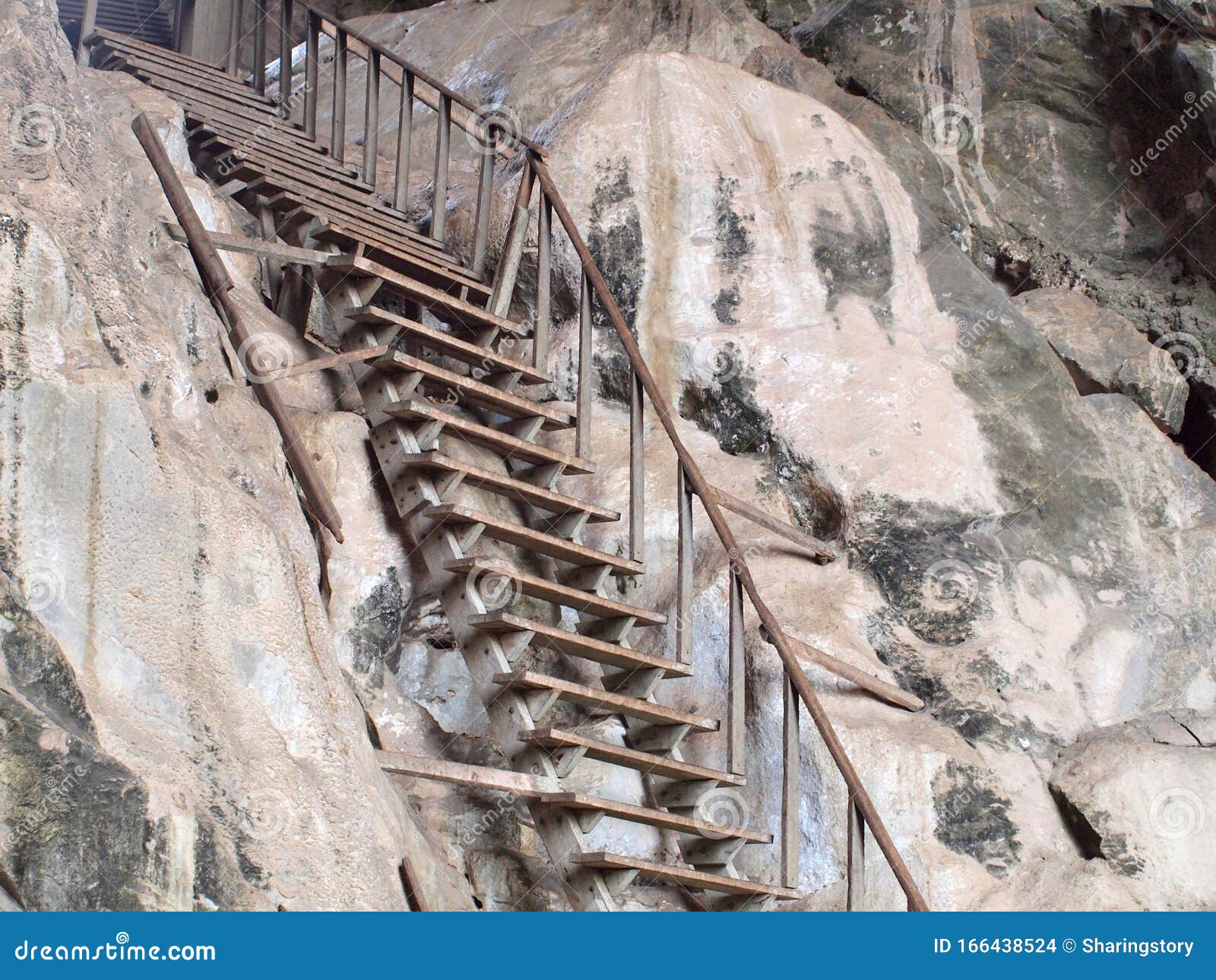 Stair in cave stock photo. Image of travel, cavern, inside - 166438524