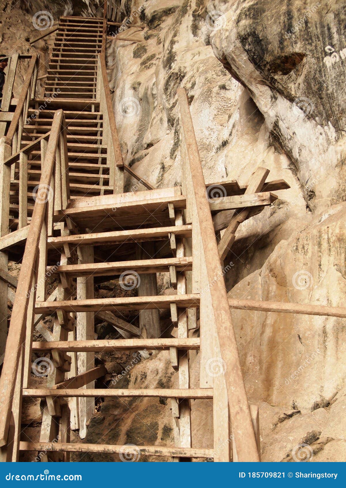 Stair in cave stock image. Image of geological, dramatic - 185709821