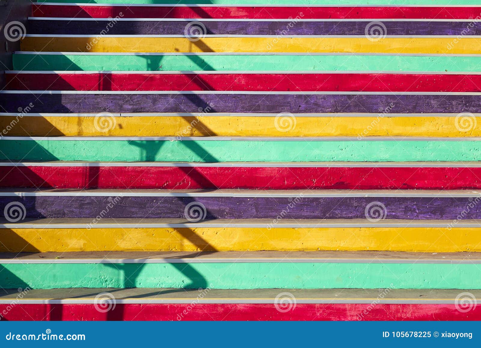 Stair with colorful steps stock image. Image of colors - 105678225