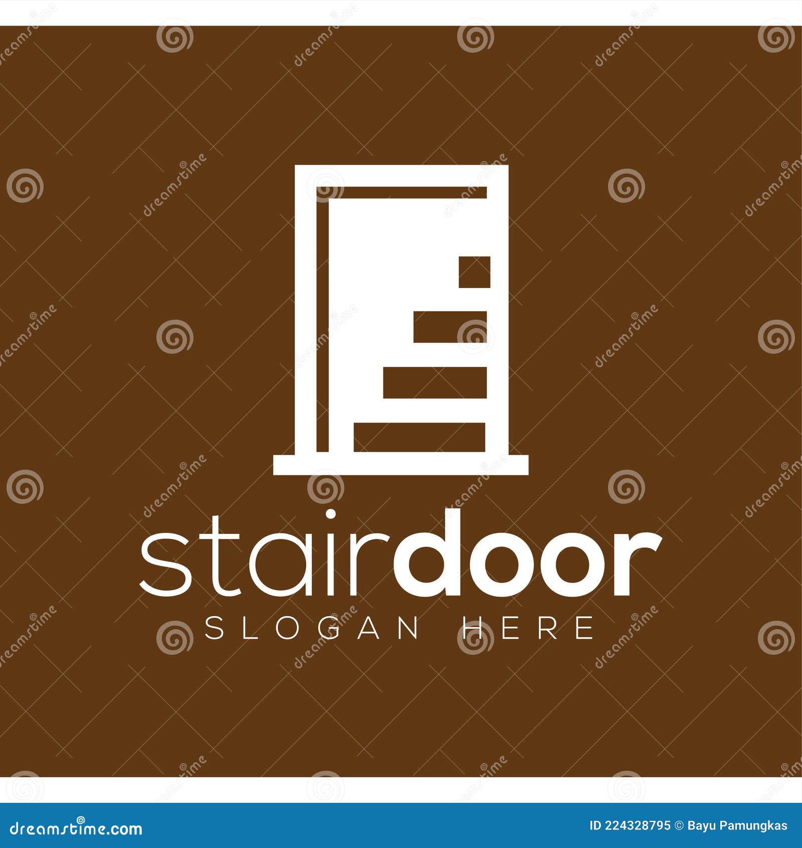 Stair Door Logo Icon Vector Template Stock Vector - Illustration of ...